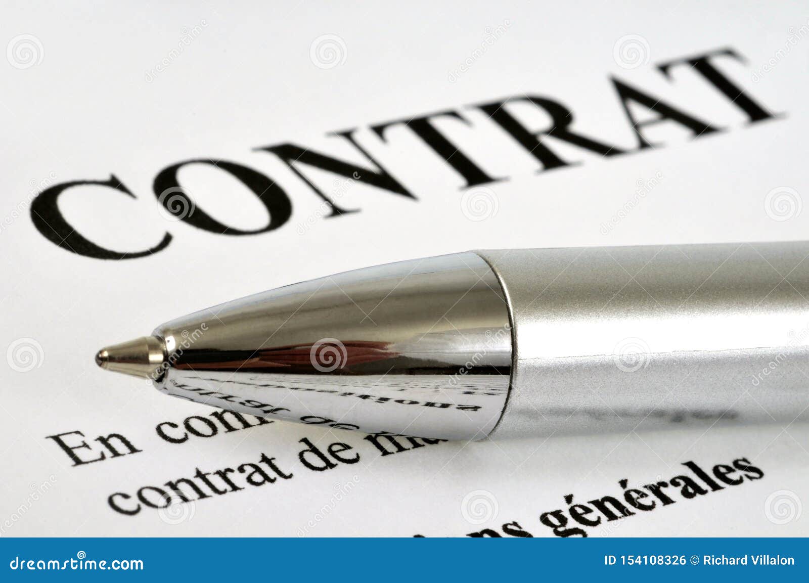 French Contract in Close-up Stock Illustration - Illustration of ...
