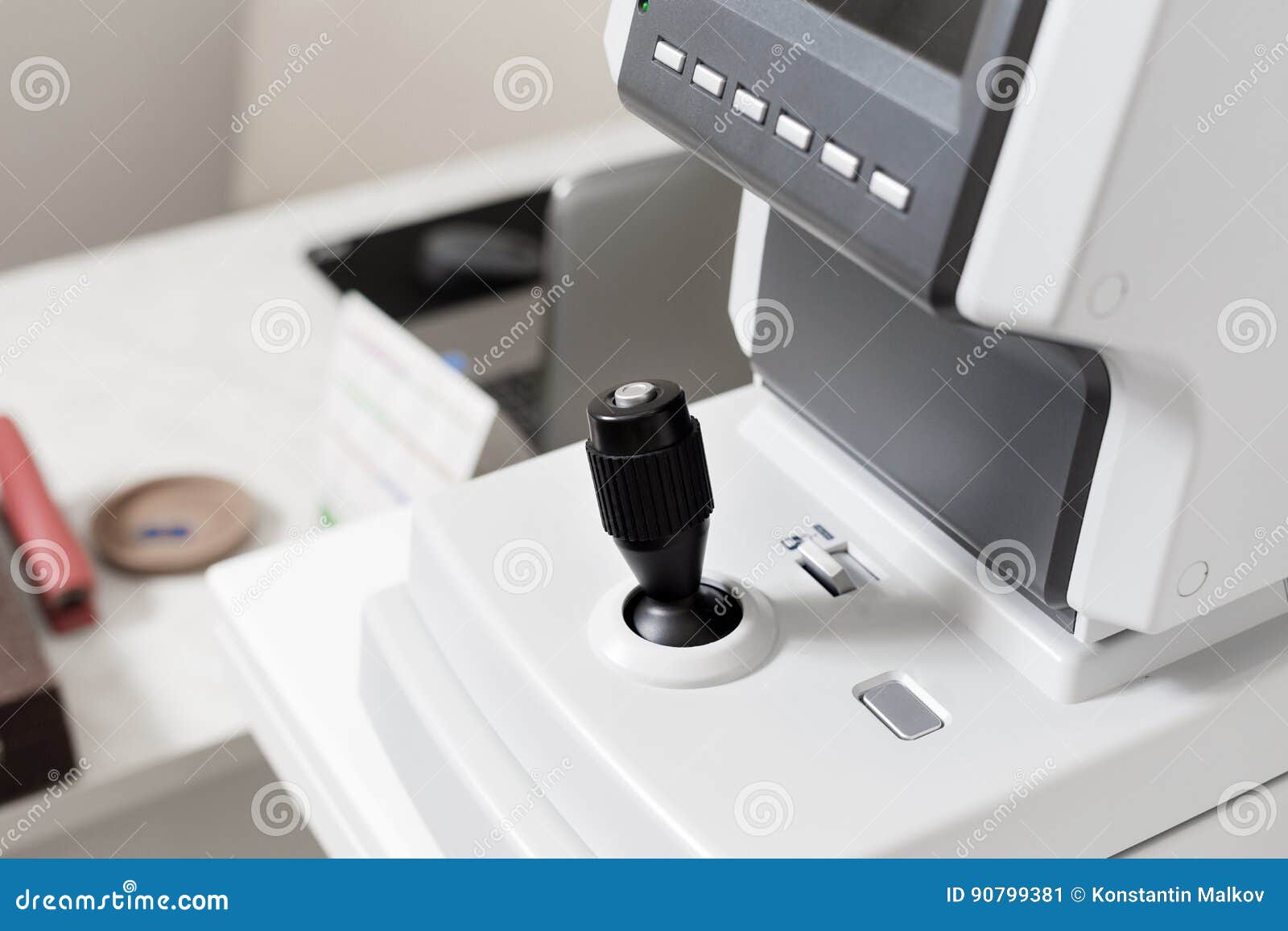 Close Up of Professional Eye Testing Equipment. Modern Eye Testing ...