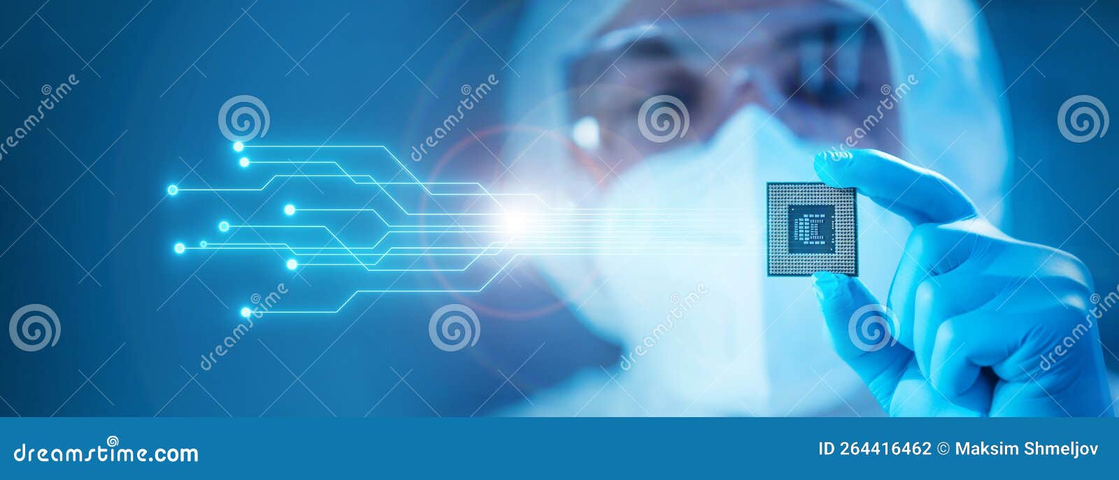 Close-up of Professional Scientist Holding a Modern Microprocessor Chip ...
