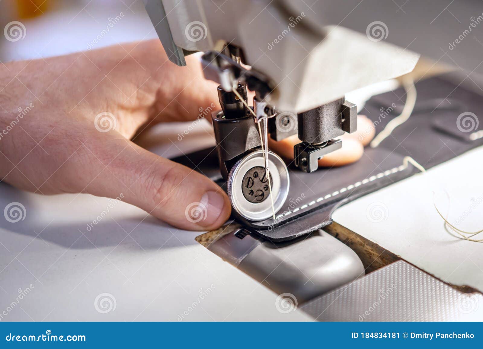 Professional Sewing Machine for Leather Work Stock Image - Image of ...