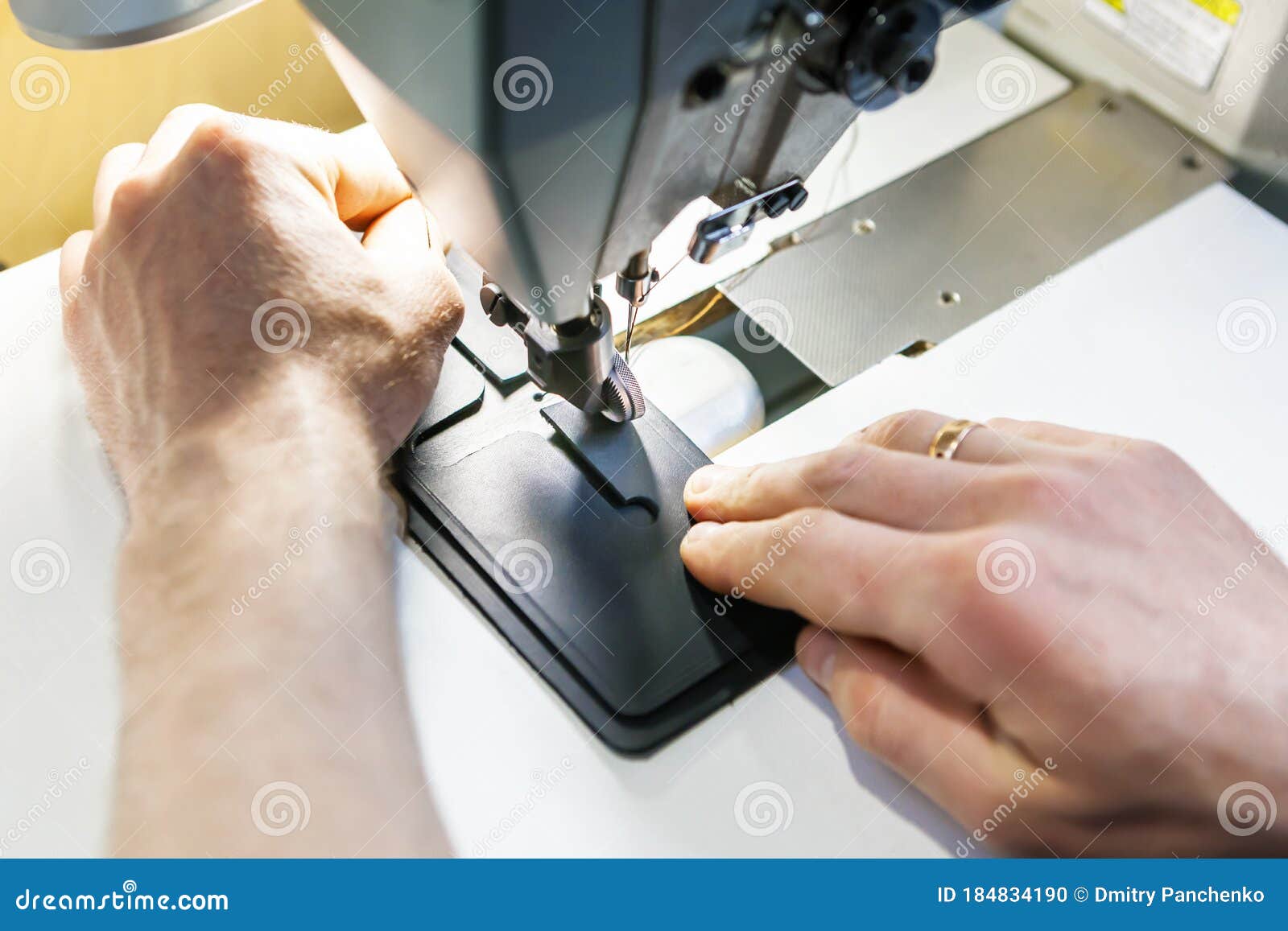 Professional Sewing Machine for Leather Work Stock Photo - Image of ...