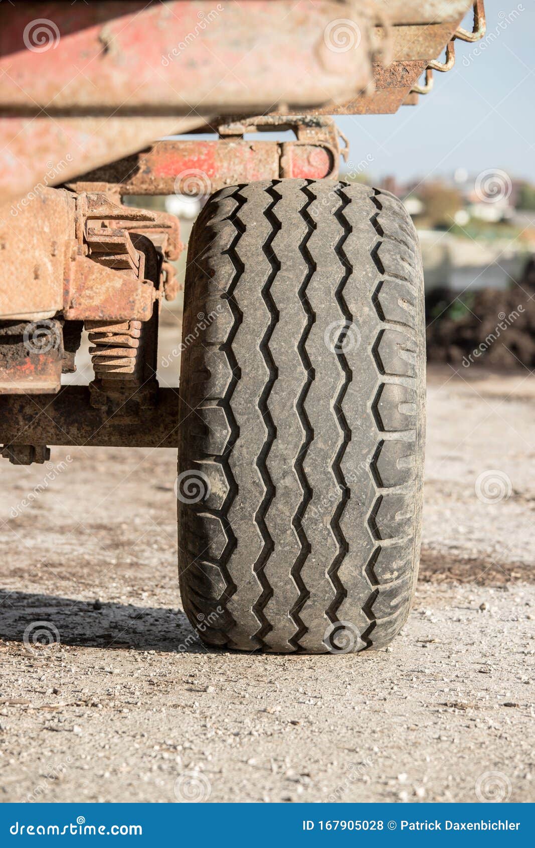 Tire of a Tractor Trailer, Close Up of the Profile Stock Photo - Image ...