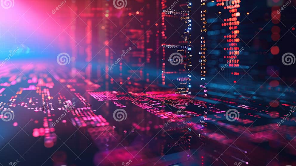 Close Up of Programming Code on a Laptop Screen with Blurred Background. AIG53F. Stock ...