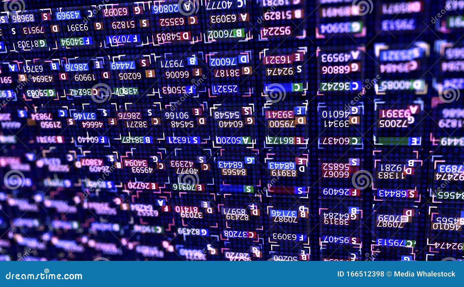 Close Up of Programming Code Strings Changing the Digital on Screen, Abstract Hacking Background ...