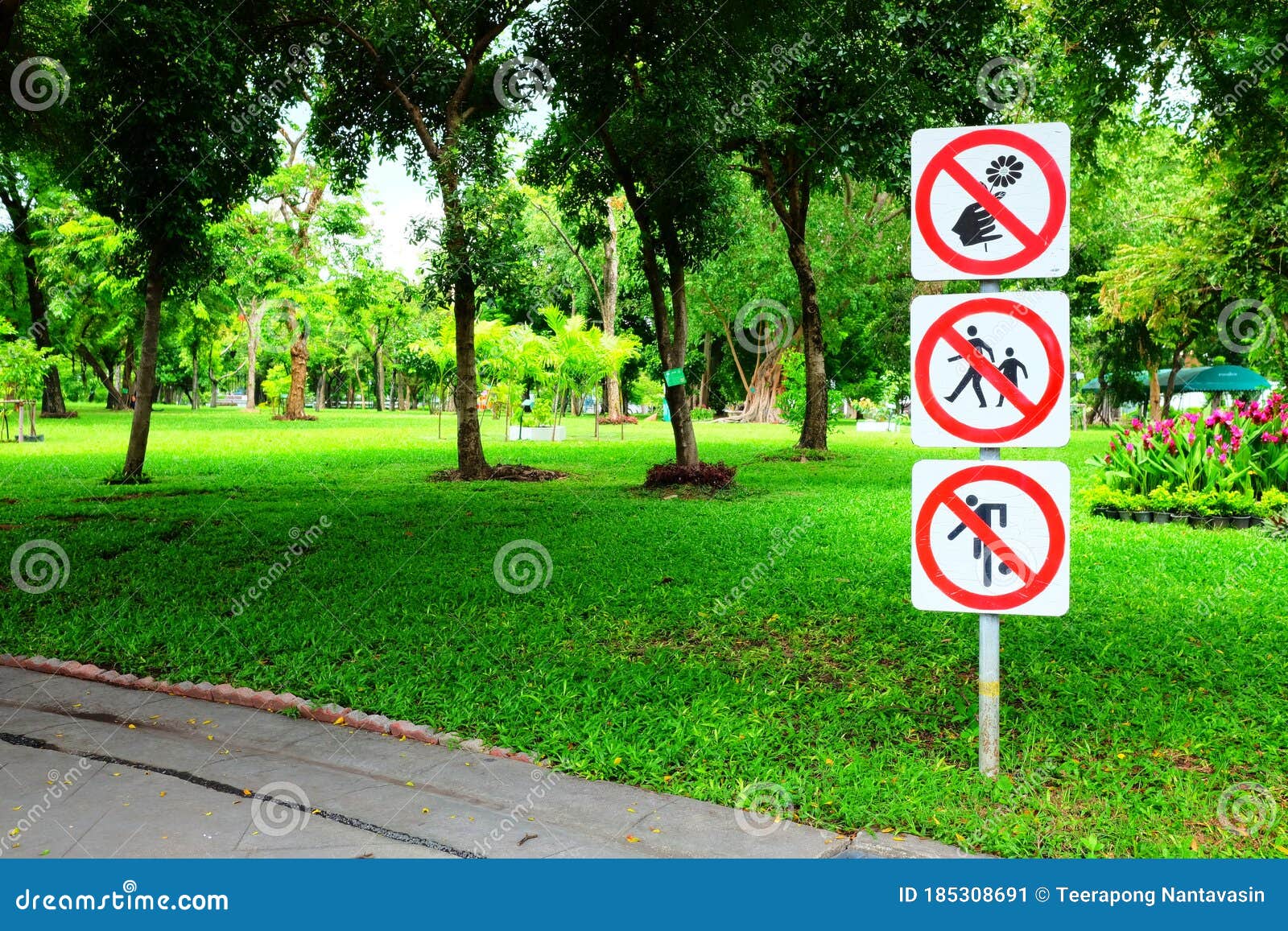 Close Up Prohibited Activities Sign. Stock Image - Image of caution ...