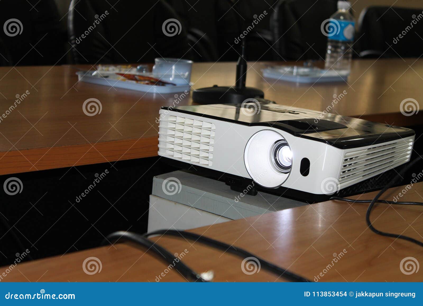 Close Up Projector in Conference Room Stock Photo - Image of digital ...
