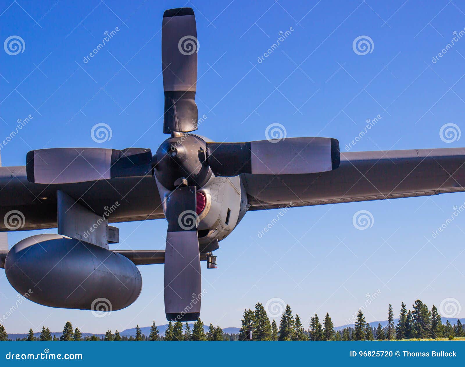 Close Up of Prop Engine stock photo. Image of plane, wing - 96825720