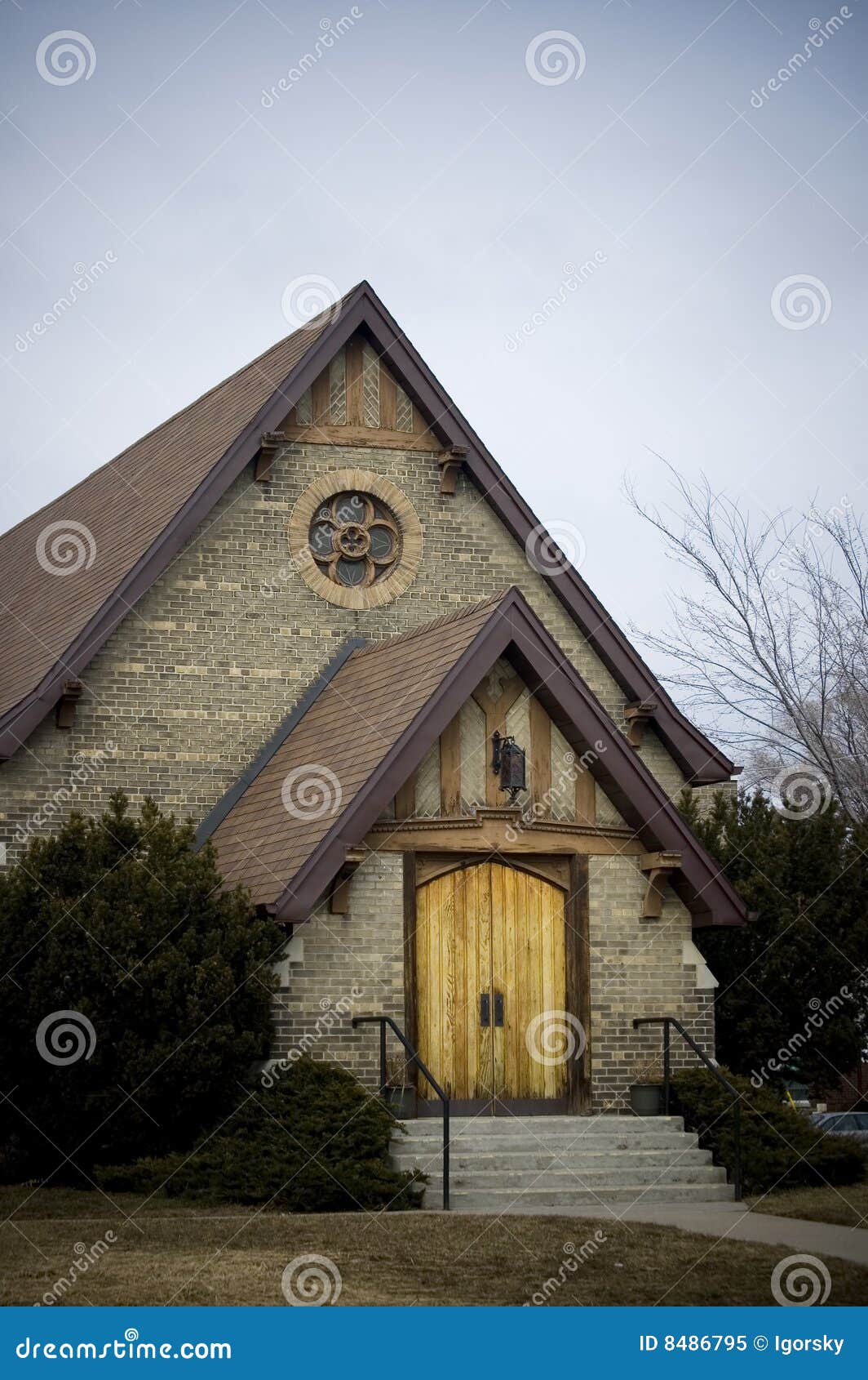 Old Protestant Church With Anchor In The Historic Town Of Urk ...