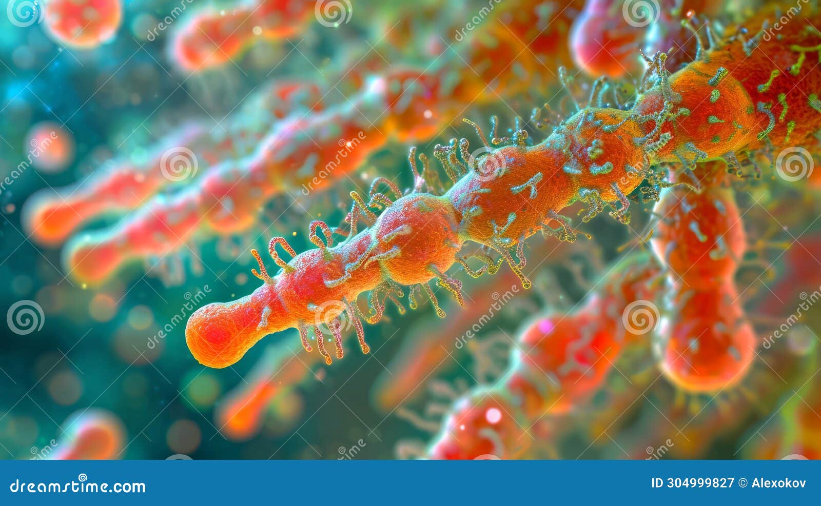 Close-up Of Providencia Stuartii Bacteria Under A Microscope AI ...
