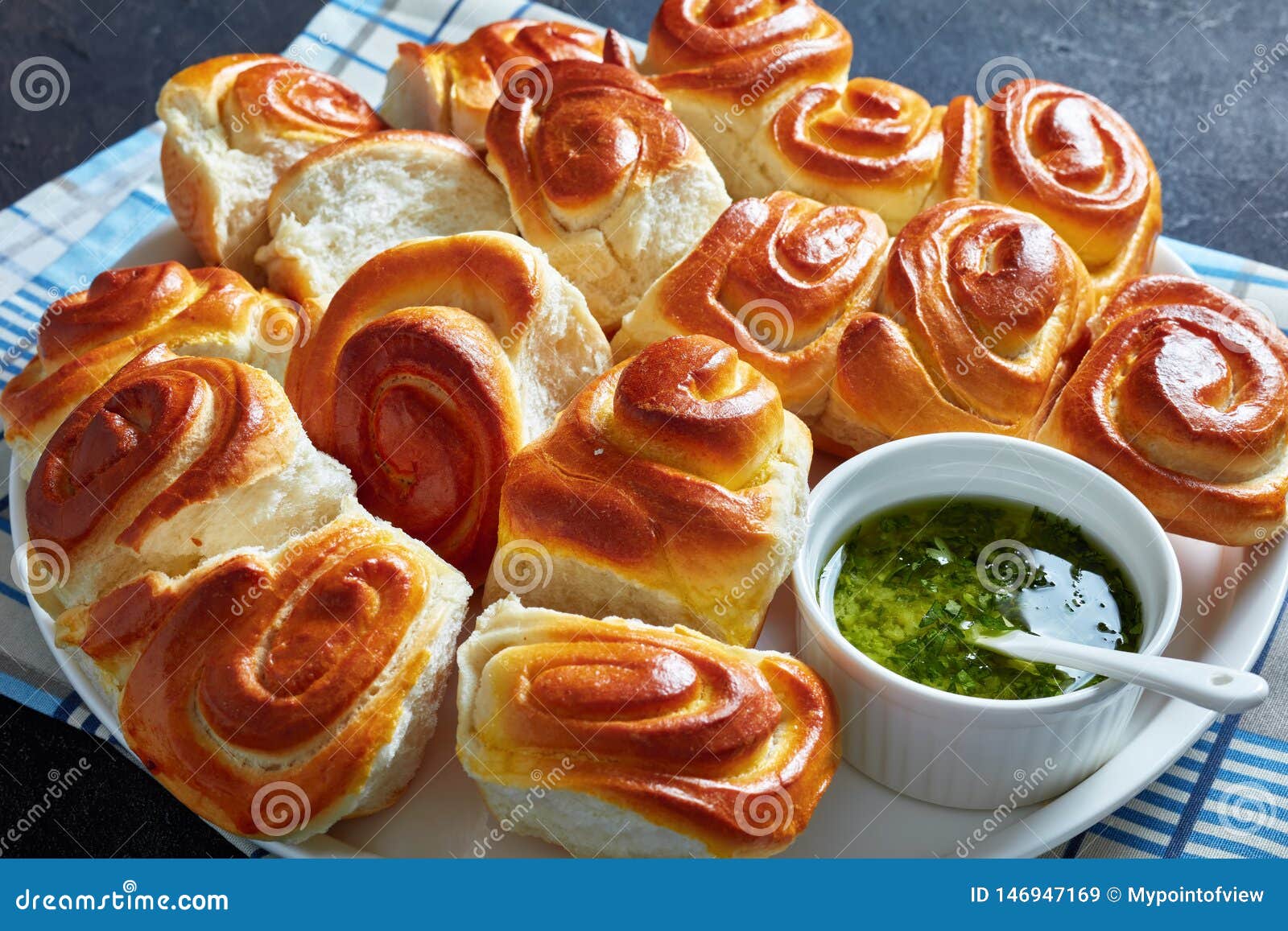 Yeast Pull Apart Sweet Bread With Cream Cheese Royalty Free Stock