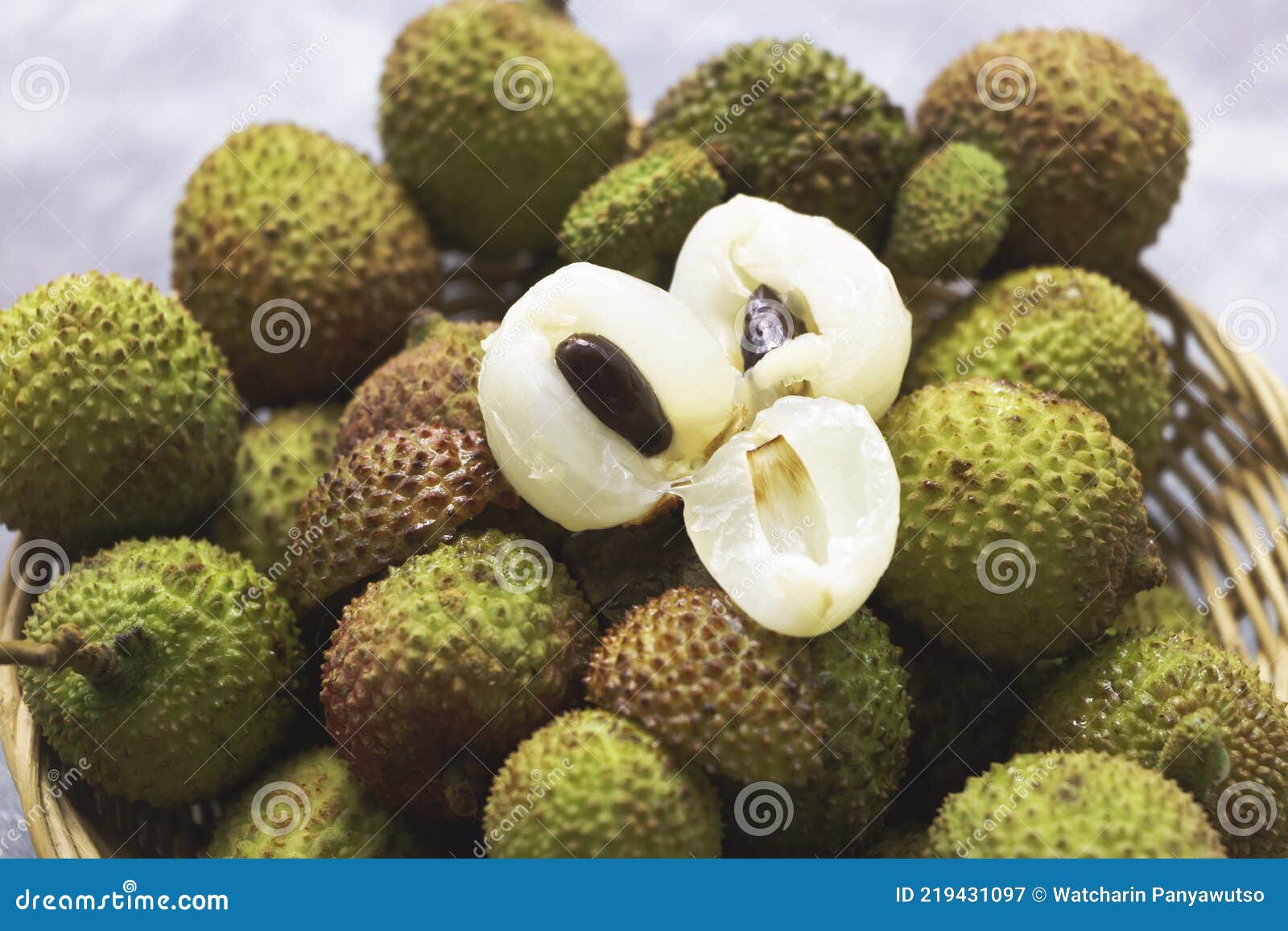 Close Up Pulp and Seed of Chinese Lychee Stock Image - Image of sweet ...