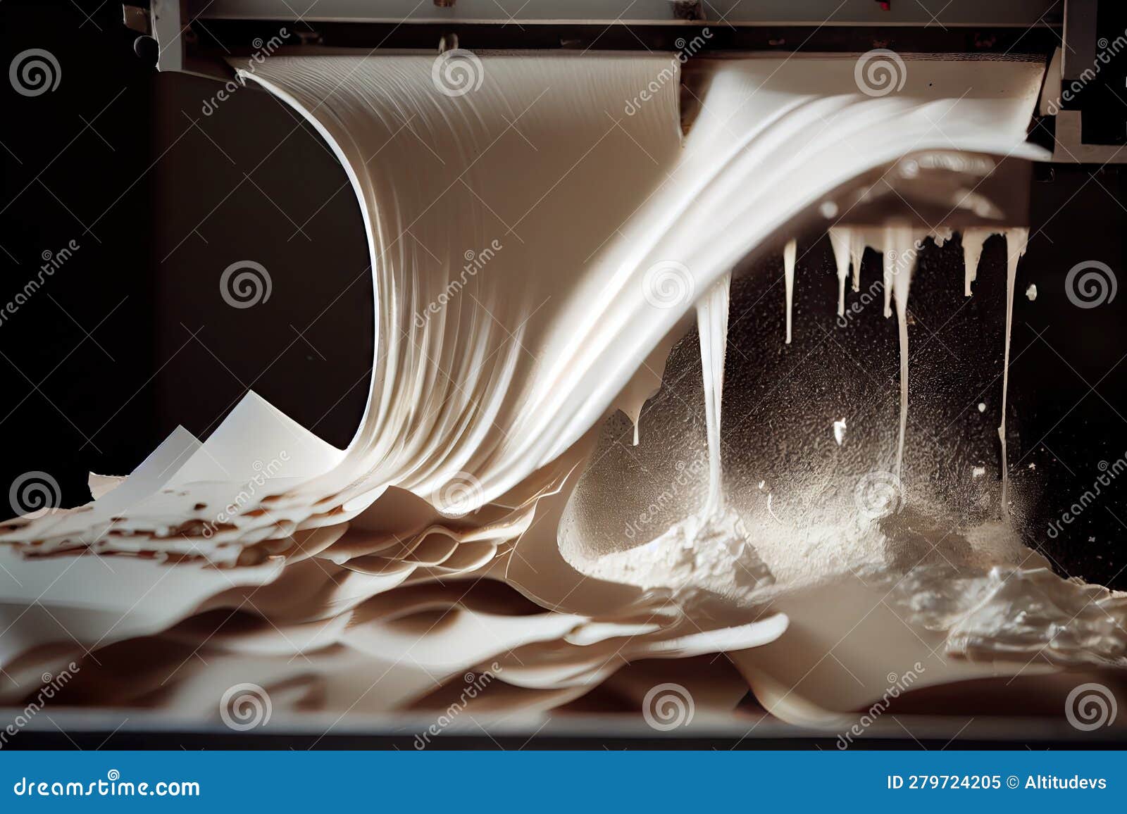 Close-up of Pulping Process, with Paper Changing from a Solid To a ...
