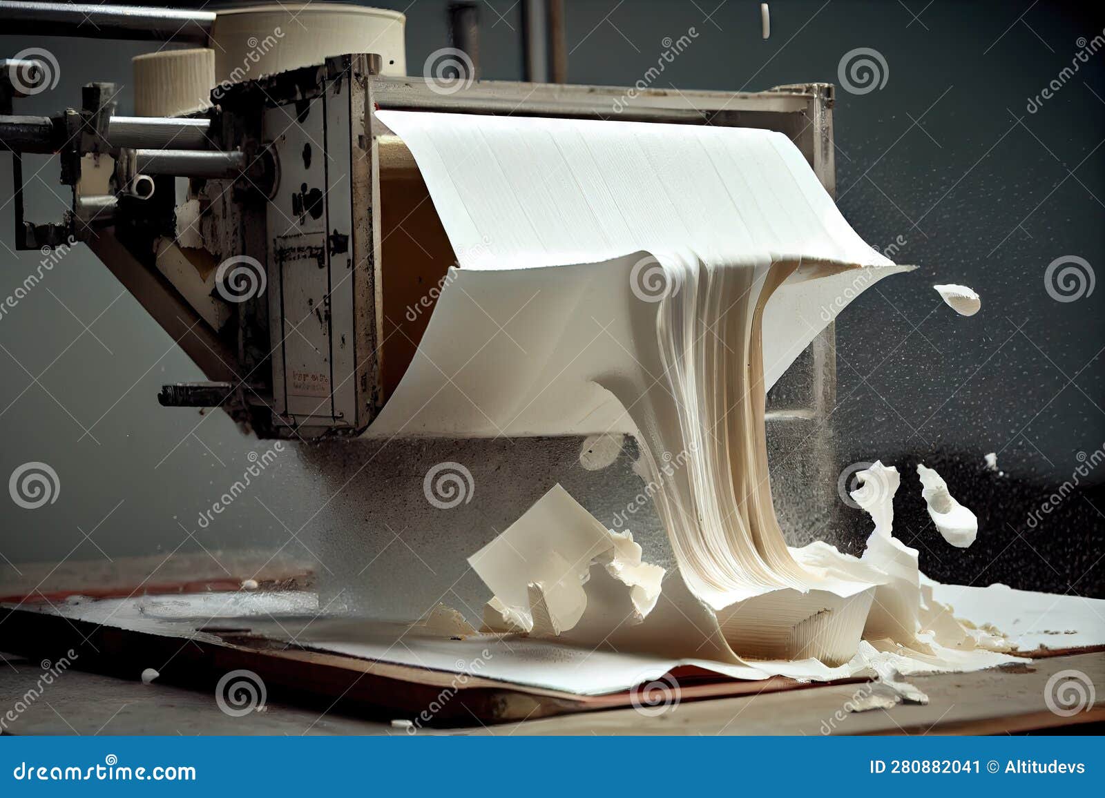 Close-up of Pulping Process, with Paper Changing from a Solid To a ...