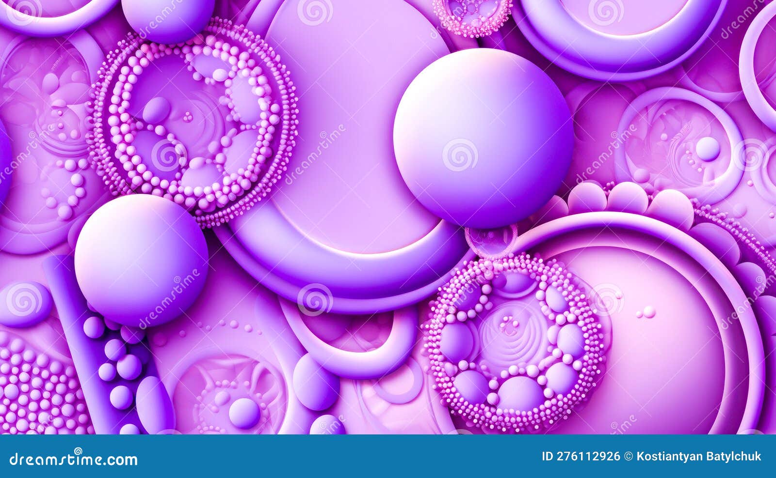 Close Up of Purple Background with Lot of Bubbles and Circles. Generative AI Stock Illustration ...