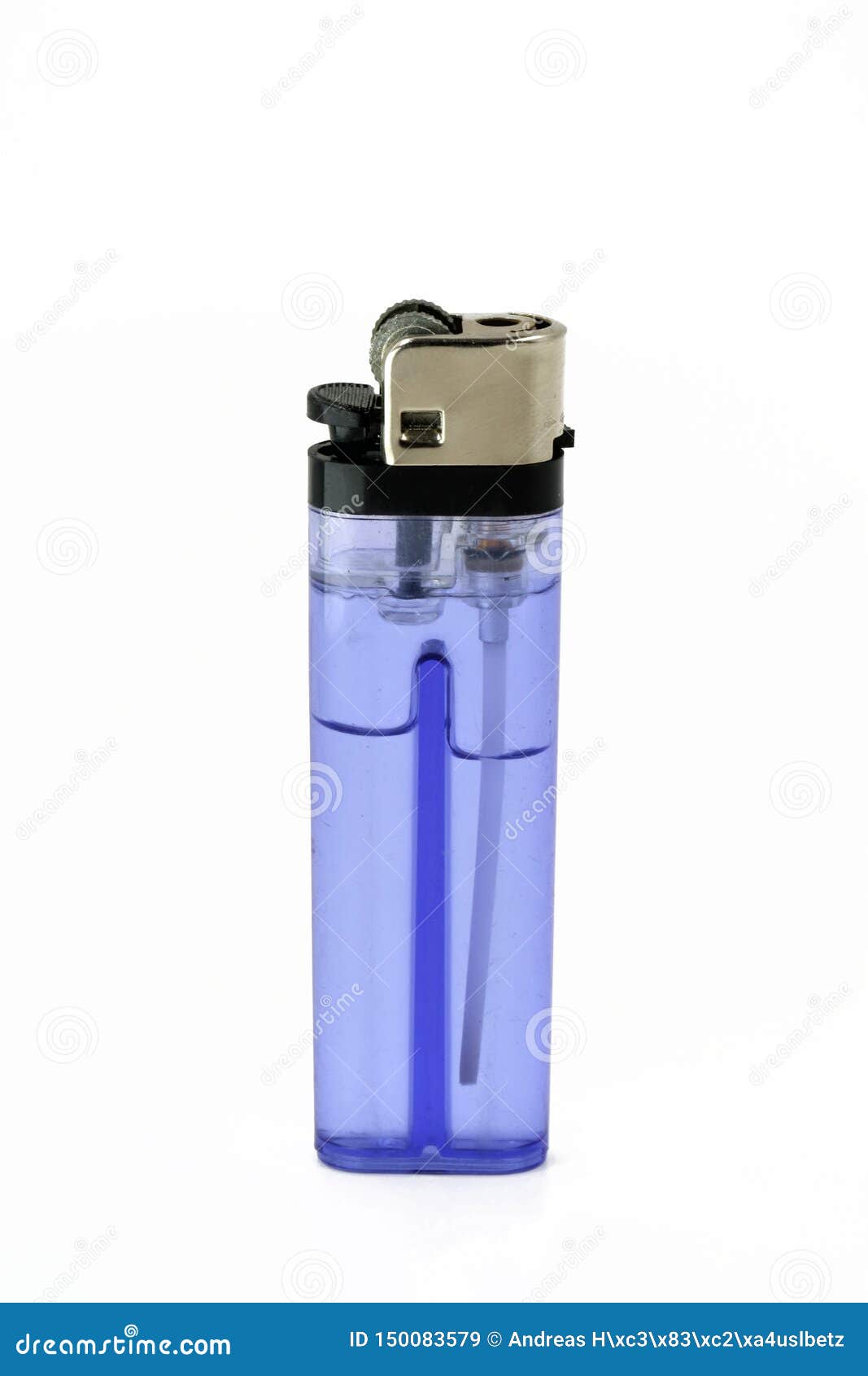 Close Up Of Purple Lighter Isolated On White Background Royalty-Free ...