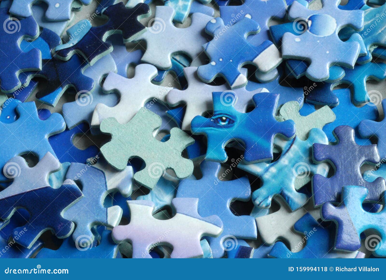 Close-up Puzzle Pieces in Bulk Stock Photo - Image of loose, puzzle ...