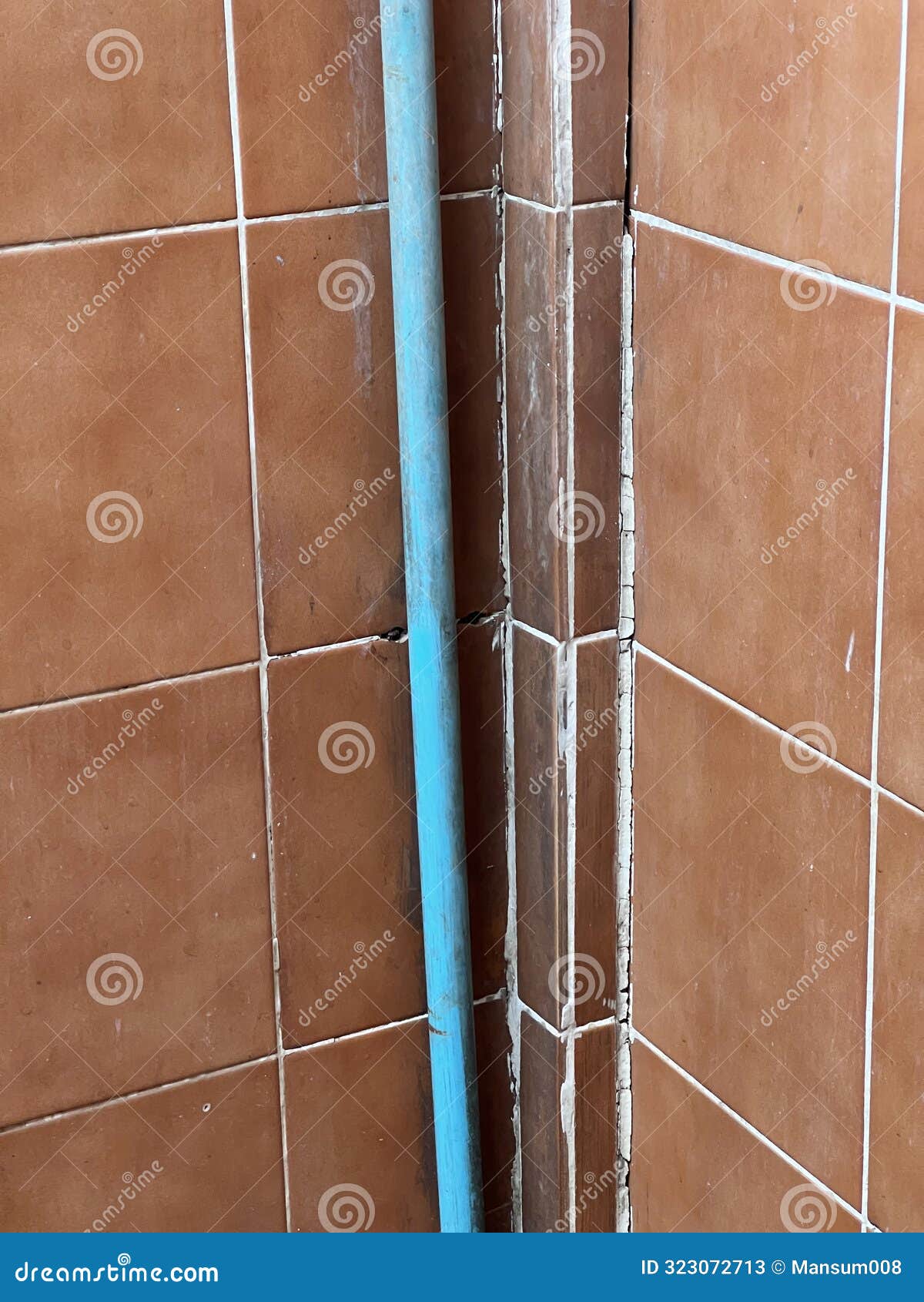 Pvc pipe in bathroom stock image. Image of texture, dirty - 323072713