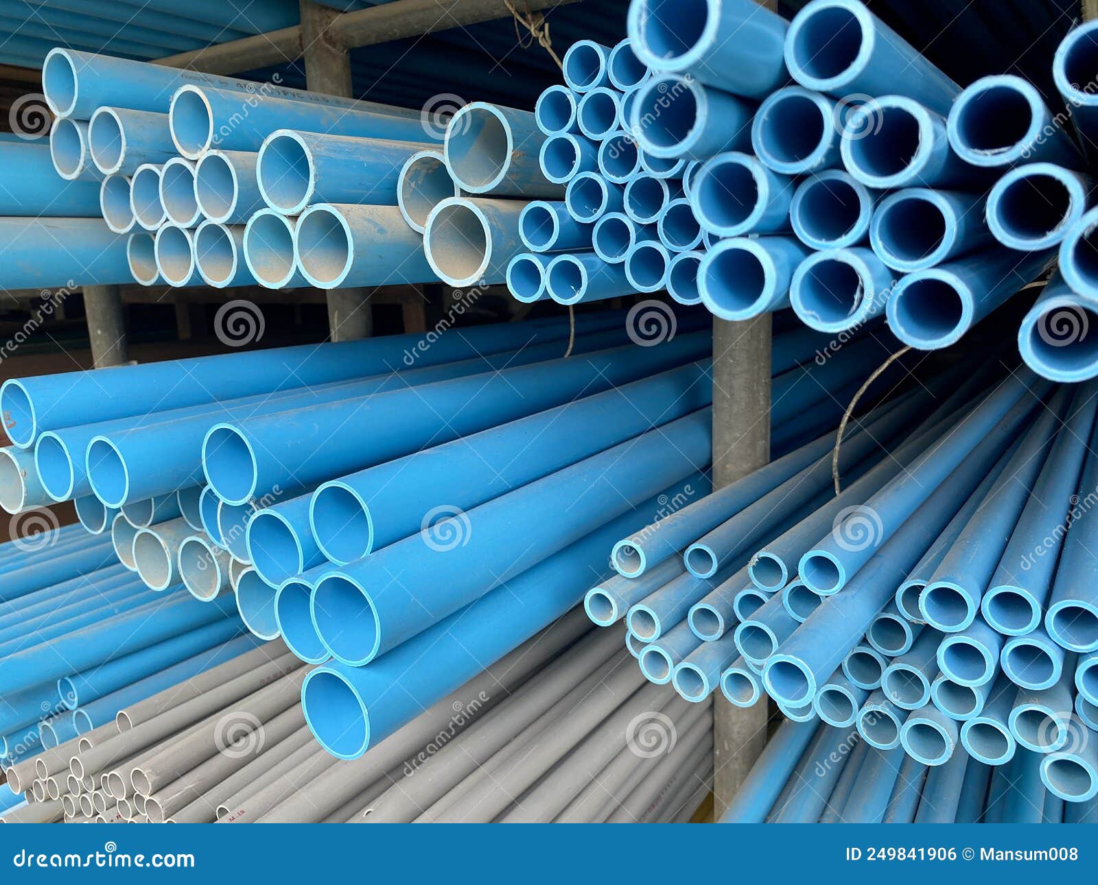 Pvc Plastic Pipe in Industry Site Stock Photo - Image of backdrop, duct ...