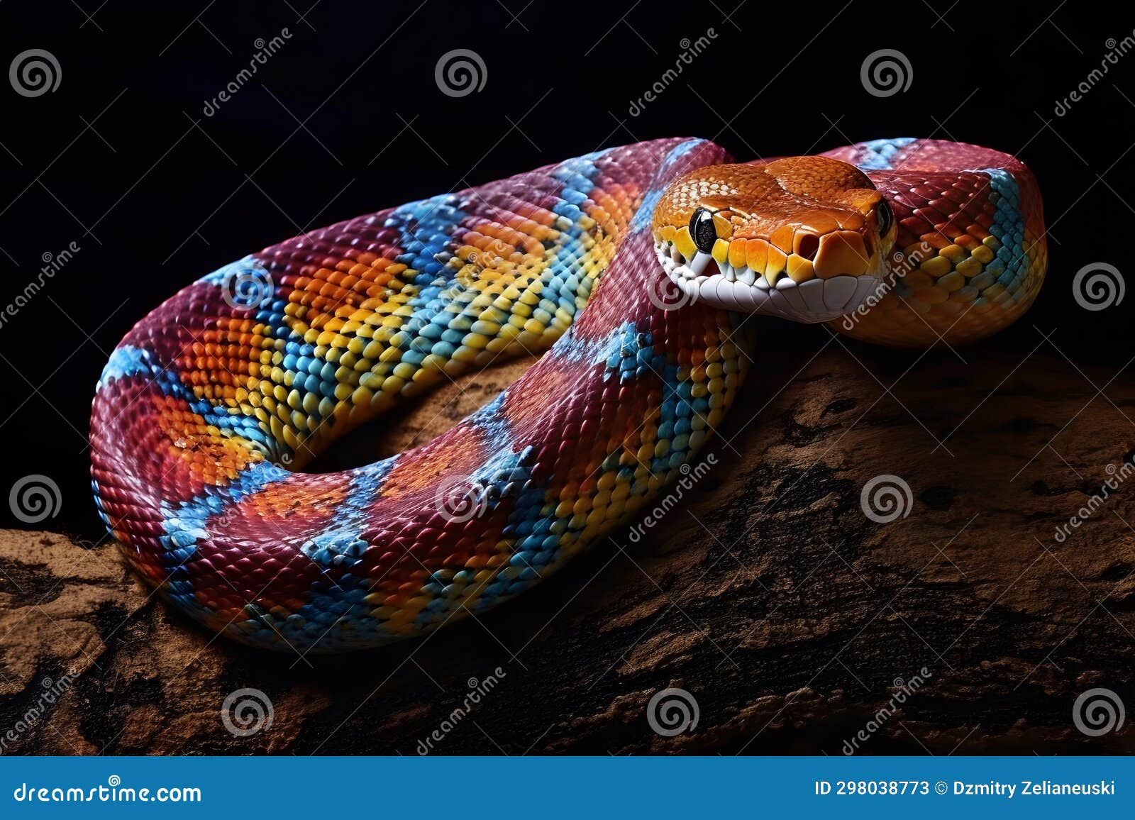 Close Up of a Python. Generative AI Stock Illustration - Illustration ...