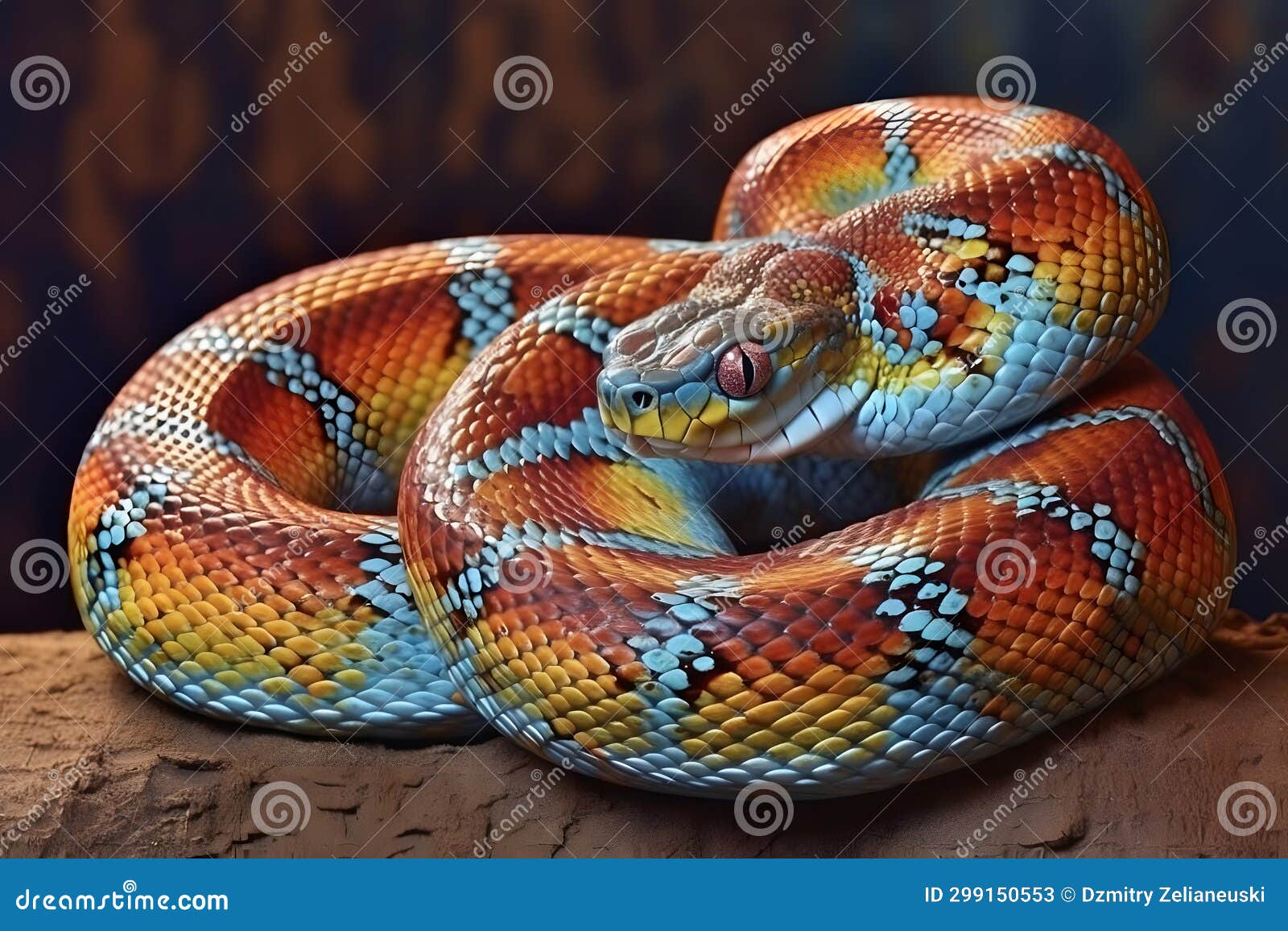 Close Up of a Python. Generative AI Stock Illustration - Illustration ...