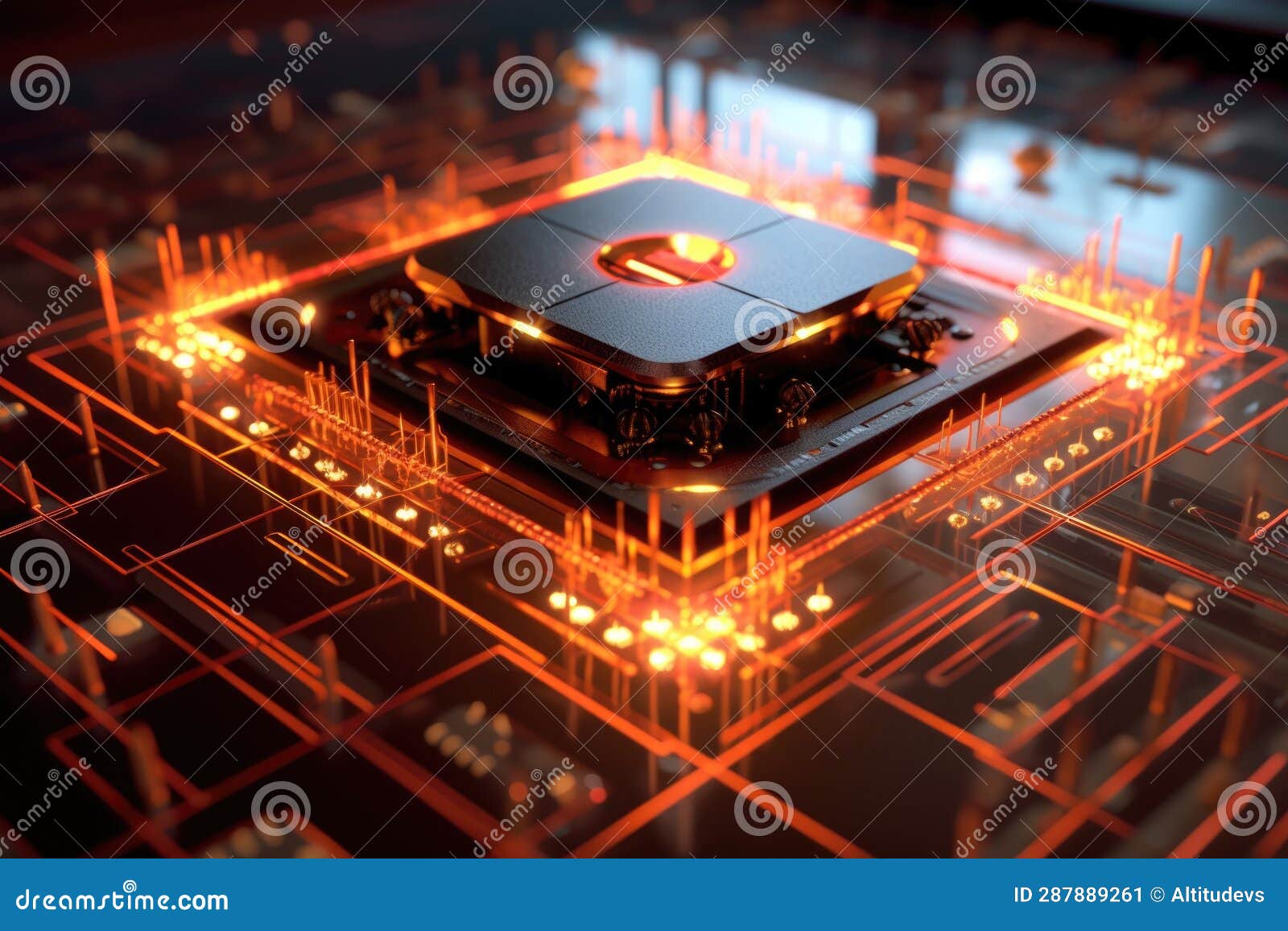 Close-up of Quantum Computer Chip with Glowing Circuits Stock ... Close-up of Quantum Computer Chip with Glowing Circuits Stock ...
