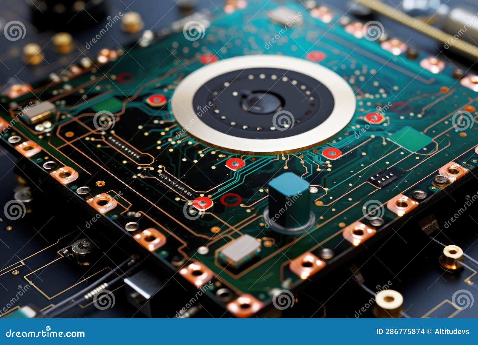 Close-up of a Quantum Radar Circuit Board Design Stock Photo - Image of ...