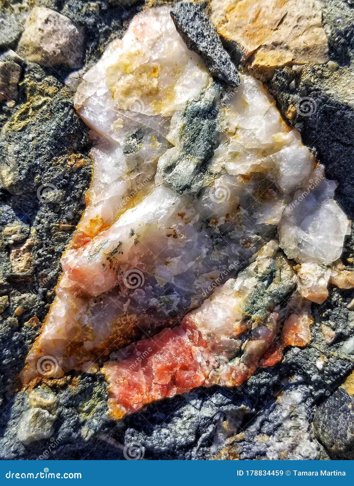 Close Up of Quartz Rock at the Beach Stock Image - Image of close, rock ...