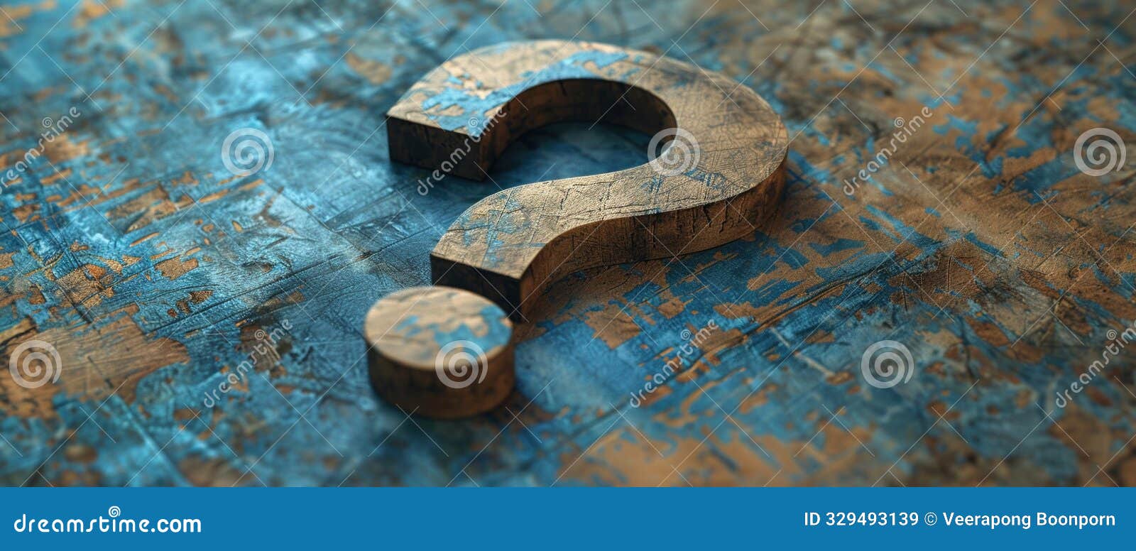 Close-up of a Question Mark on a Business Report Stock Illustration ...