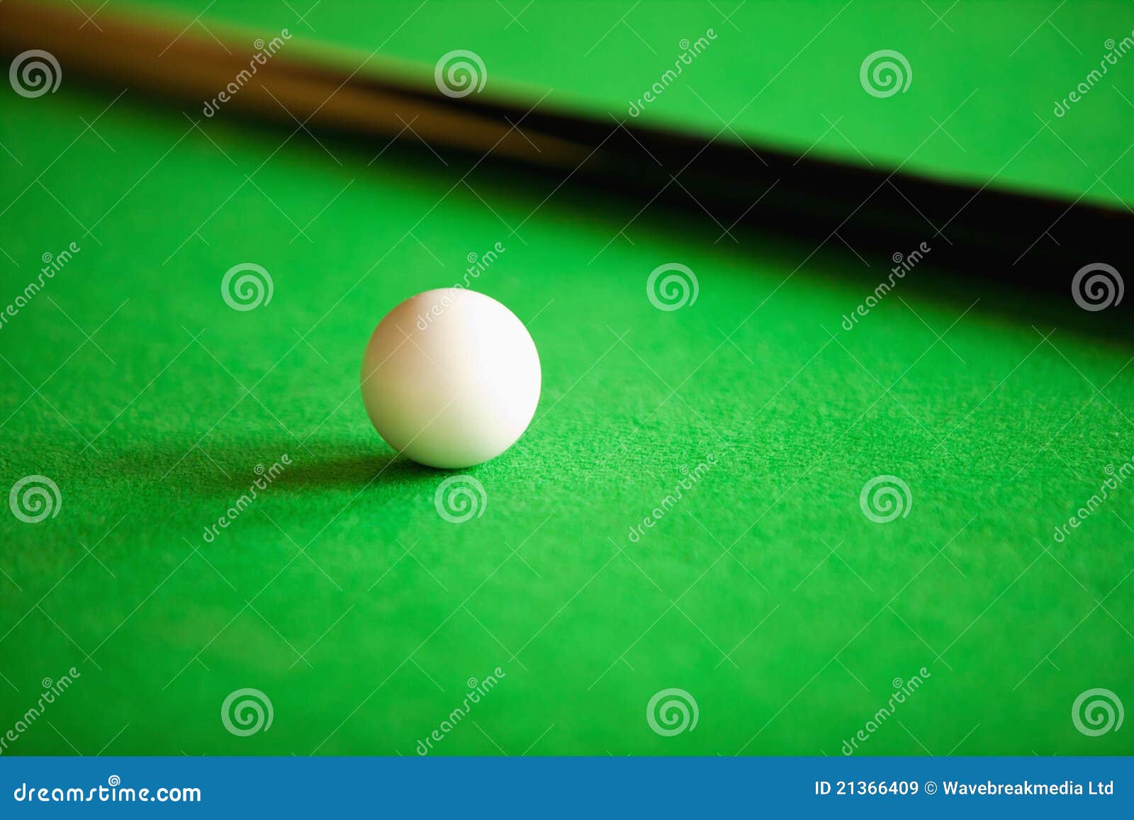 Close Up of a Queue Ball and a Queue Stock Image - Image of wooden ...