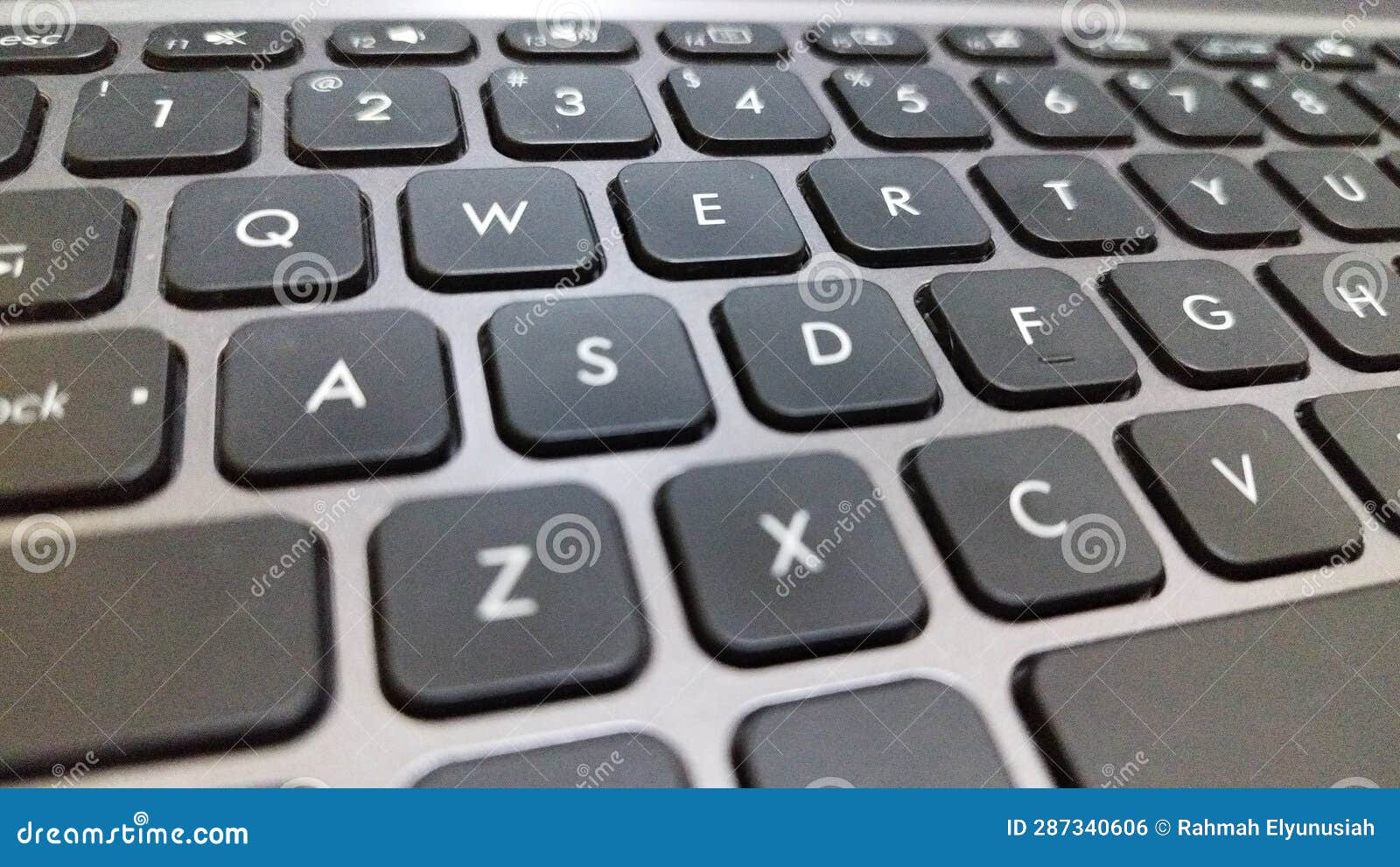 Close-up of a QWERTY Keyboard Stock Photo - Image of qwerty, keyboard ...