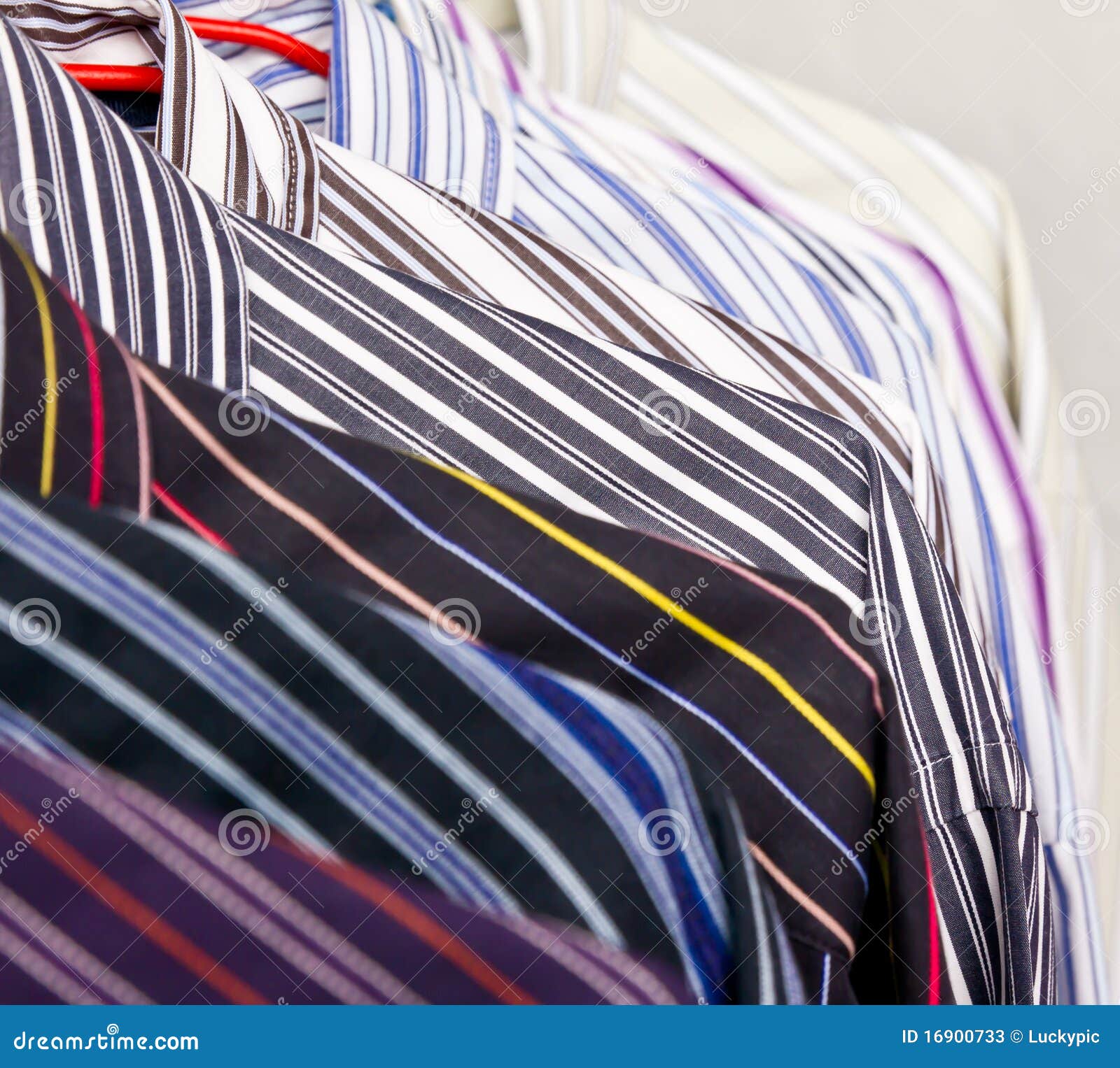Close-up Rack Colorful Shirts Stock Image - Image of shop, office: 16900733