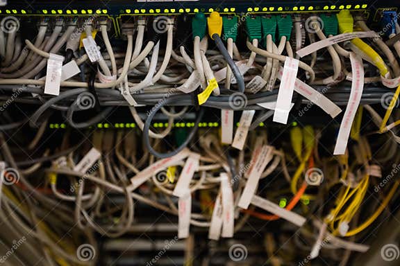 Close-up of Rack Mounted Server Stock Image - Image of cheerful ...