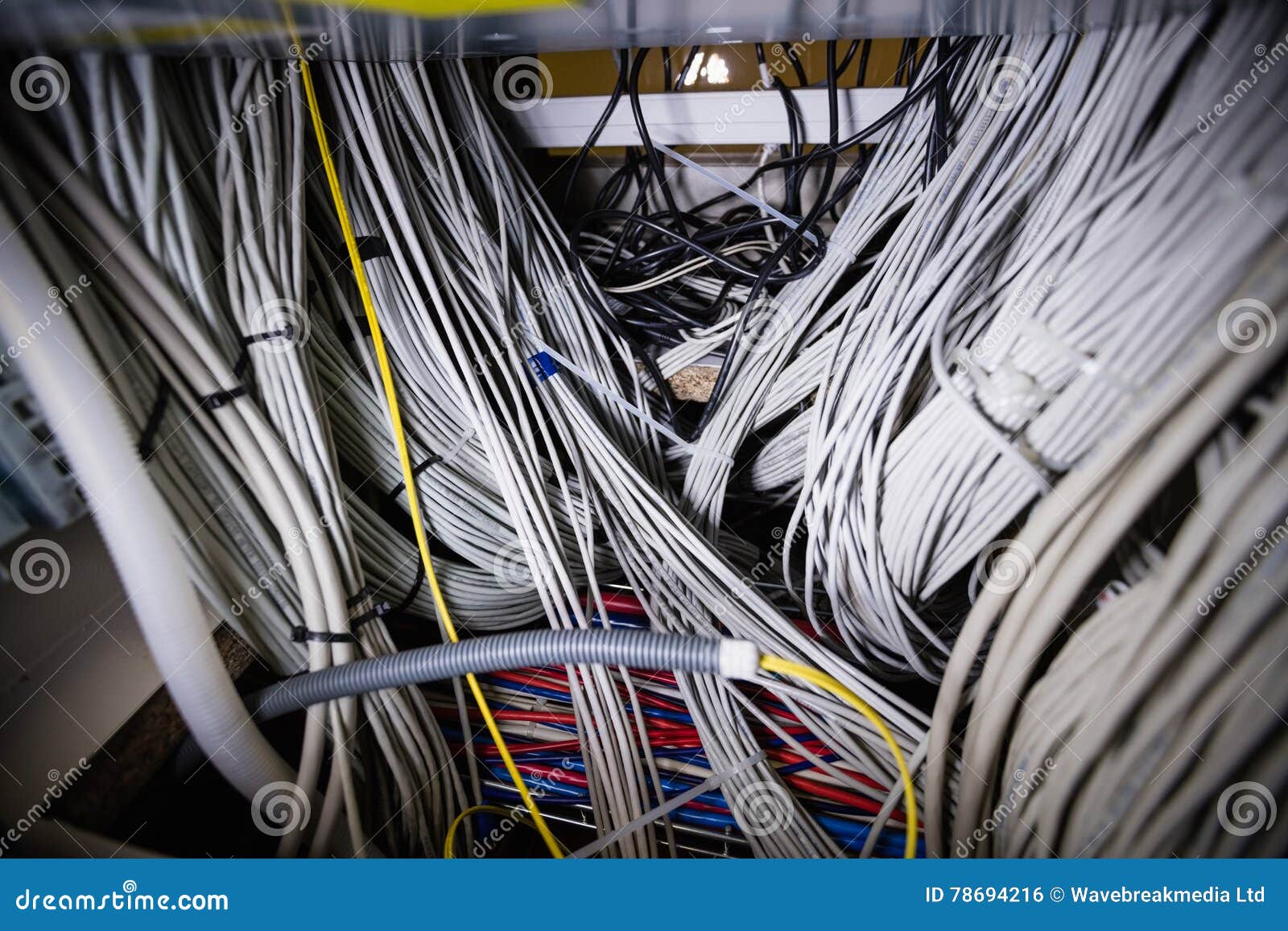 Close-Up of Rack Mounted Server Stock Photo - Image of communication ...
