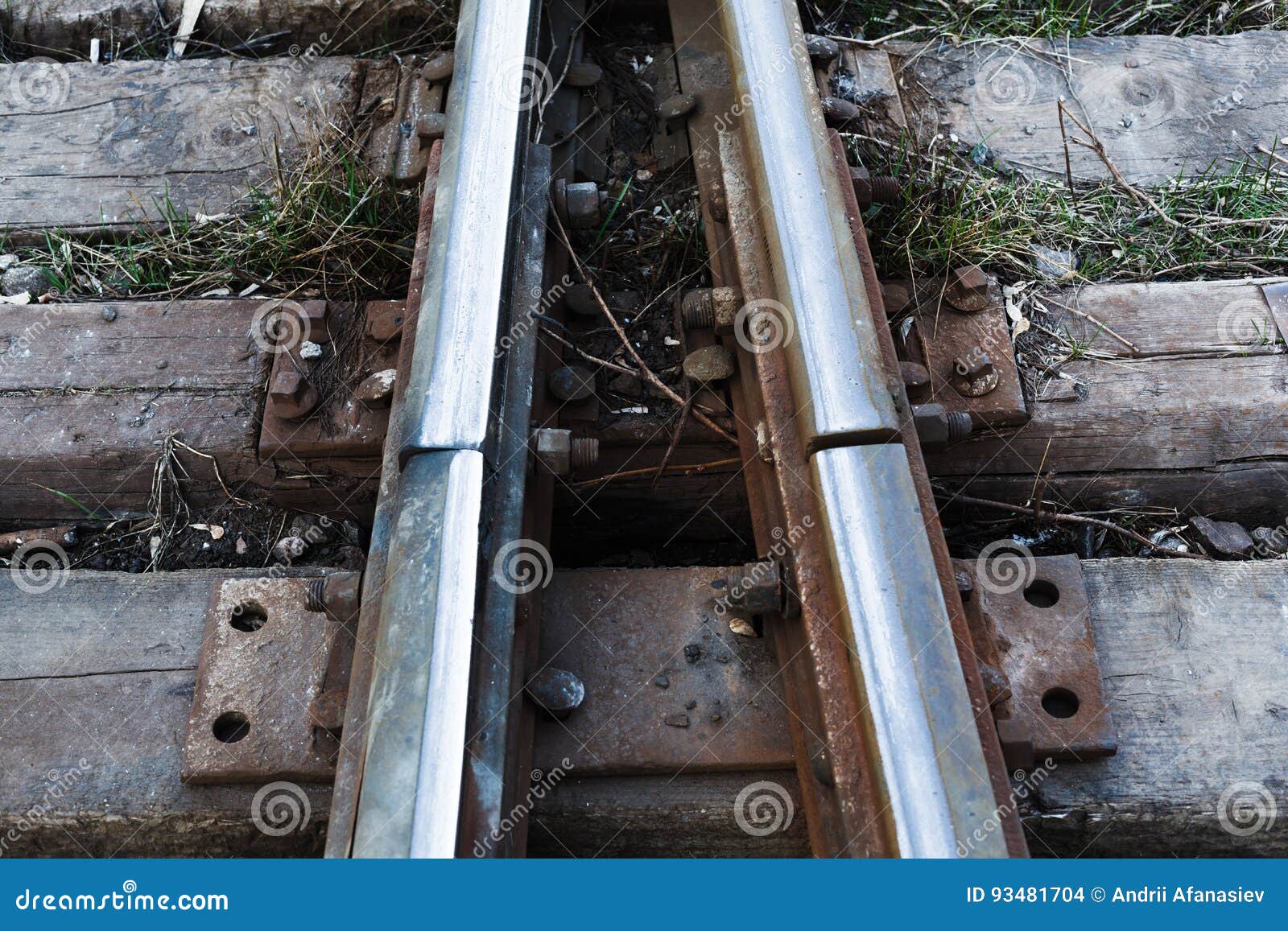 Close Up of a Railroad Track Junction Stock Photo - Image of railroad ...