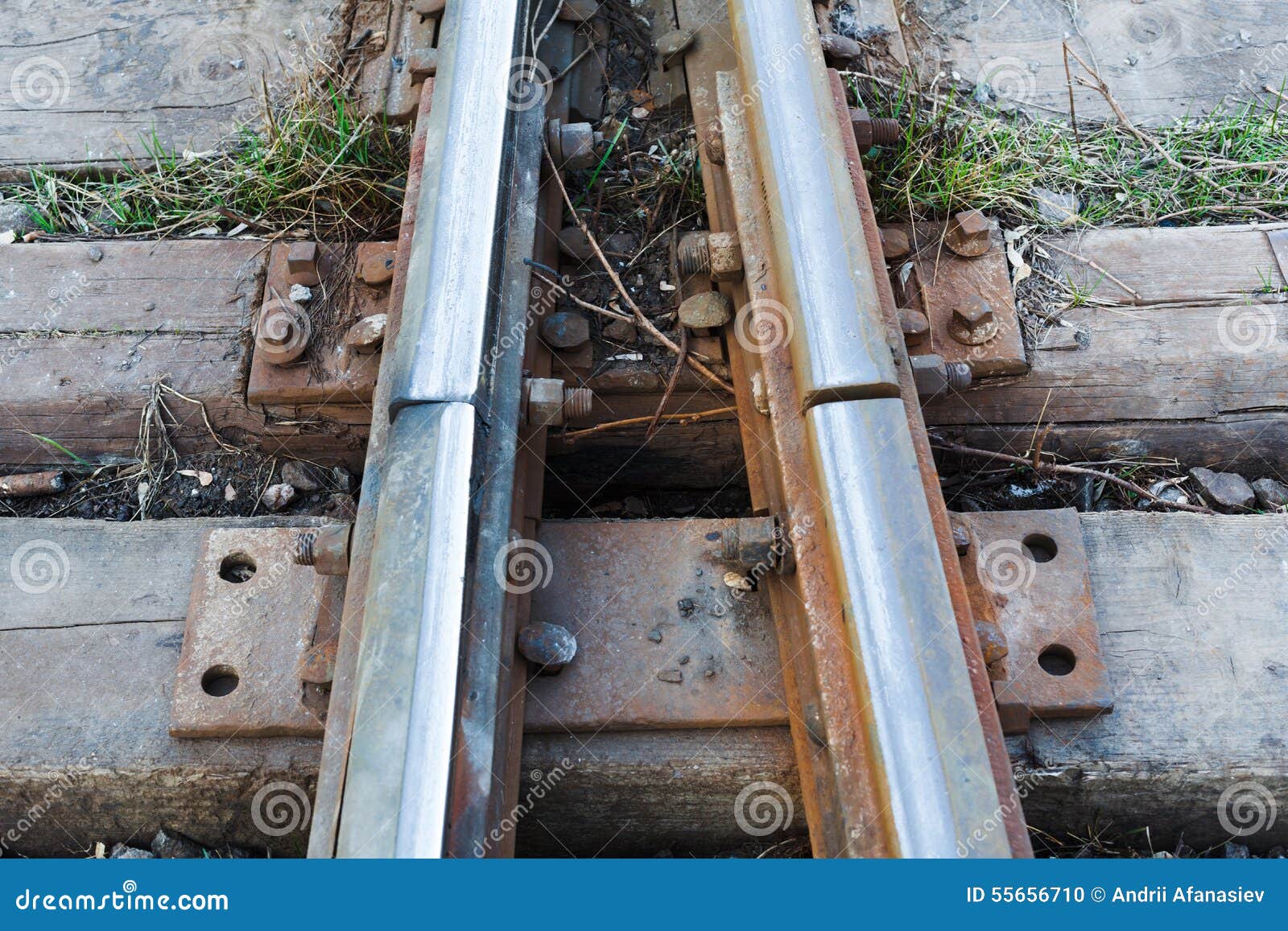 Close Up of a Railroad Track Junction Stock Photo - Image of ...