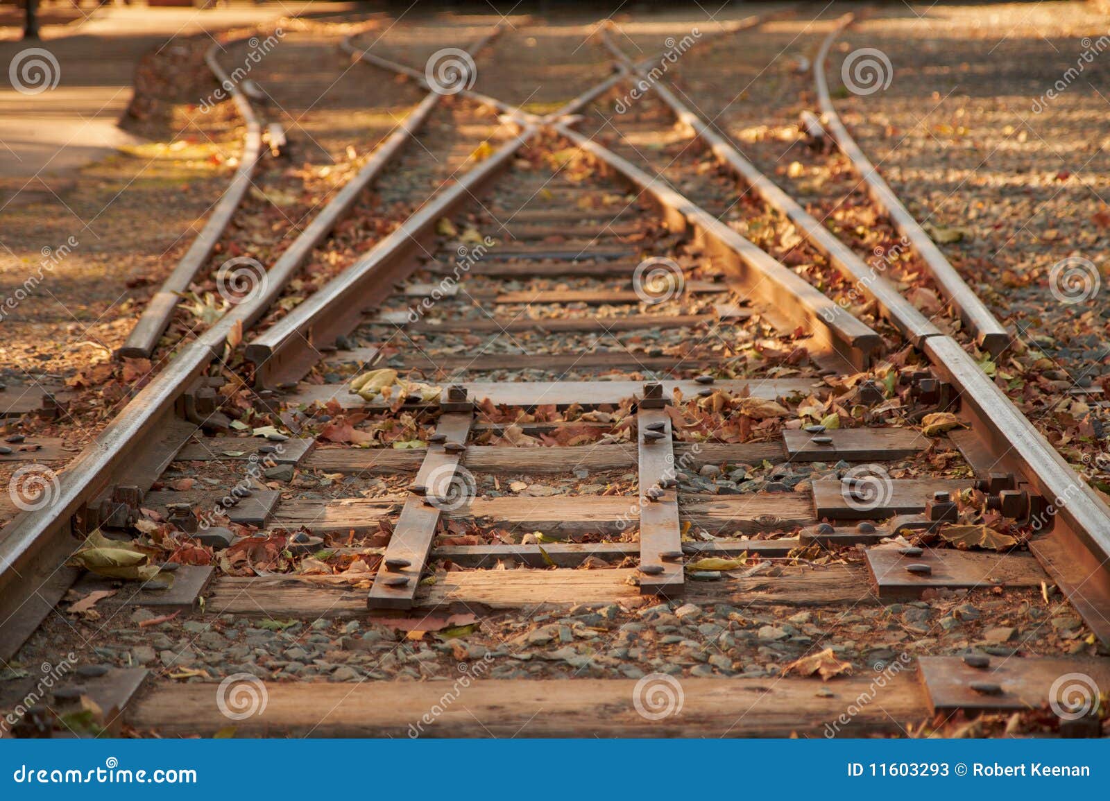 Close Up Railroad Tracks Switch Stock Image - Image of platform, points ...