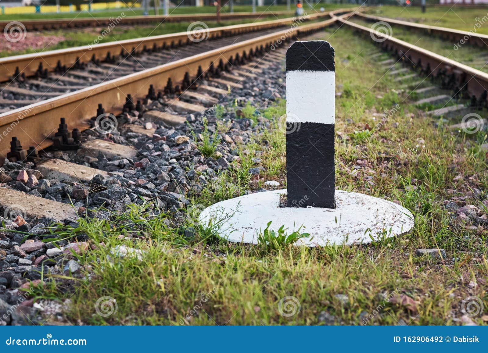 Close Up of the Railway Limit Bar Stock Photo - Image of motion, urban ...