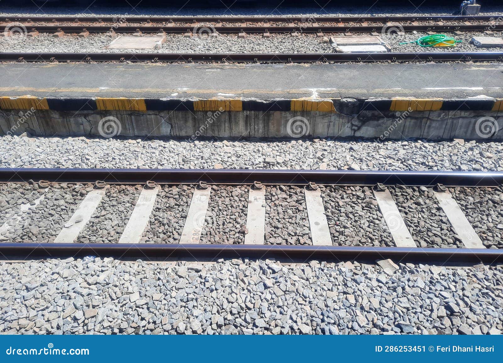 Close Up of Railway Track with Track Ballast Stones. Stock Image ...