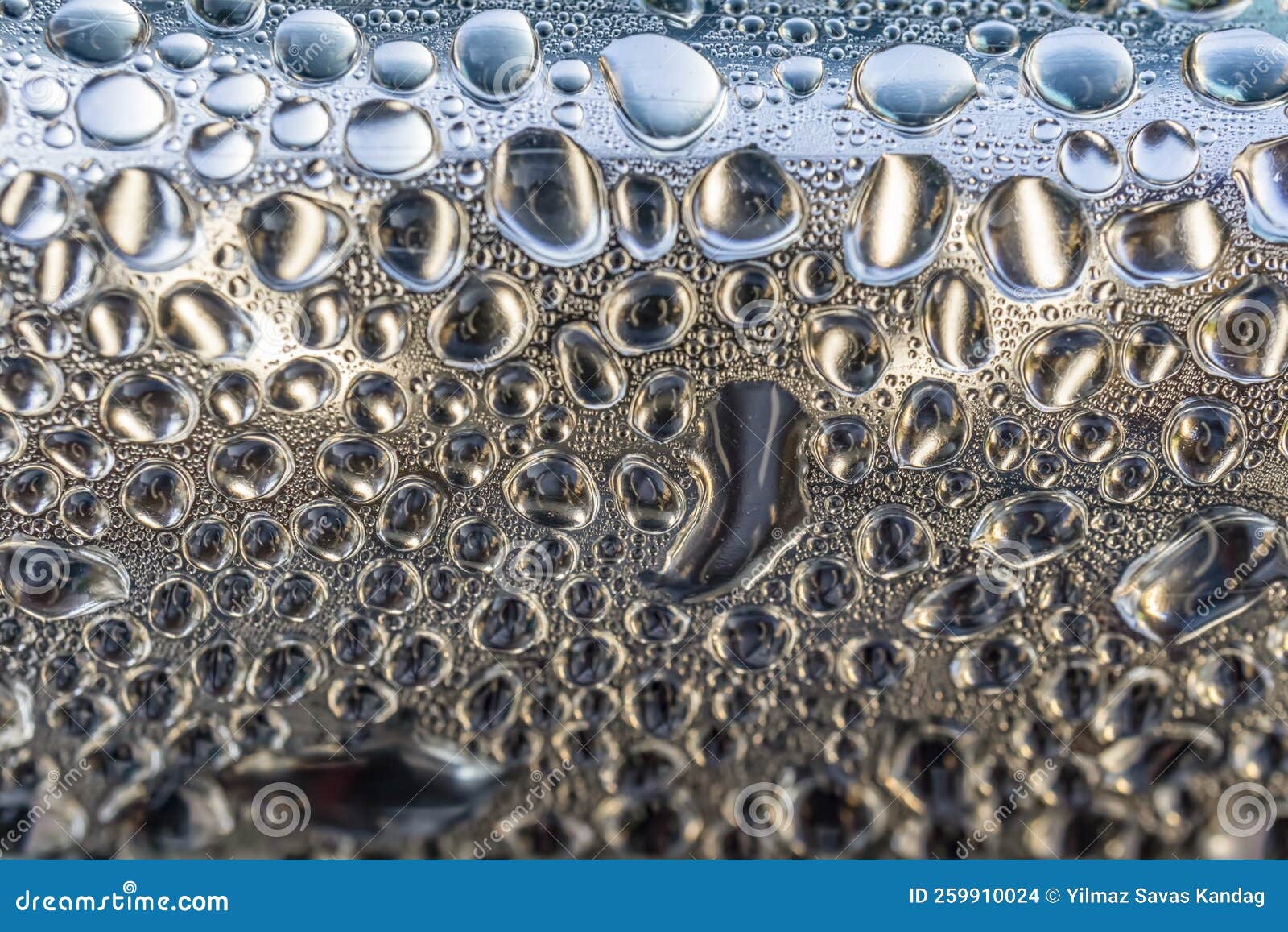 Close Up Rain Droplets on the Surface Stock Photo - Image of pattern ...