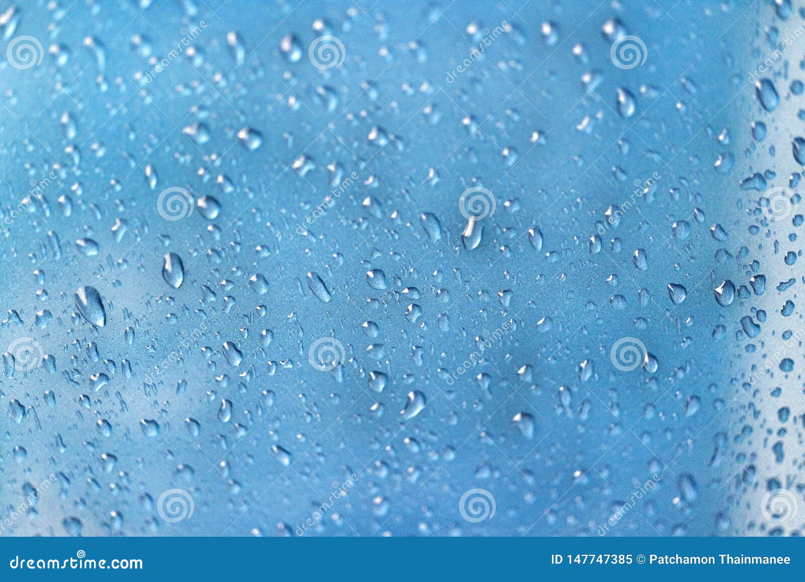 Close-up, Raindrops, Dark Blue Background, Abstract, Background ...