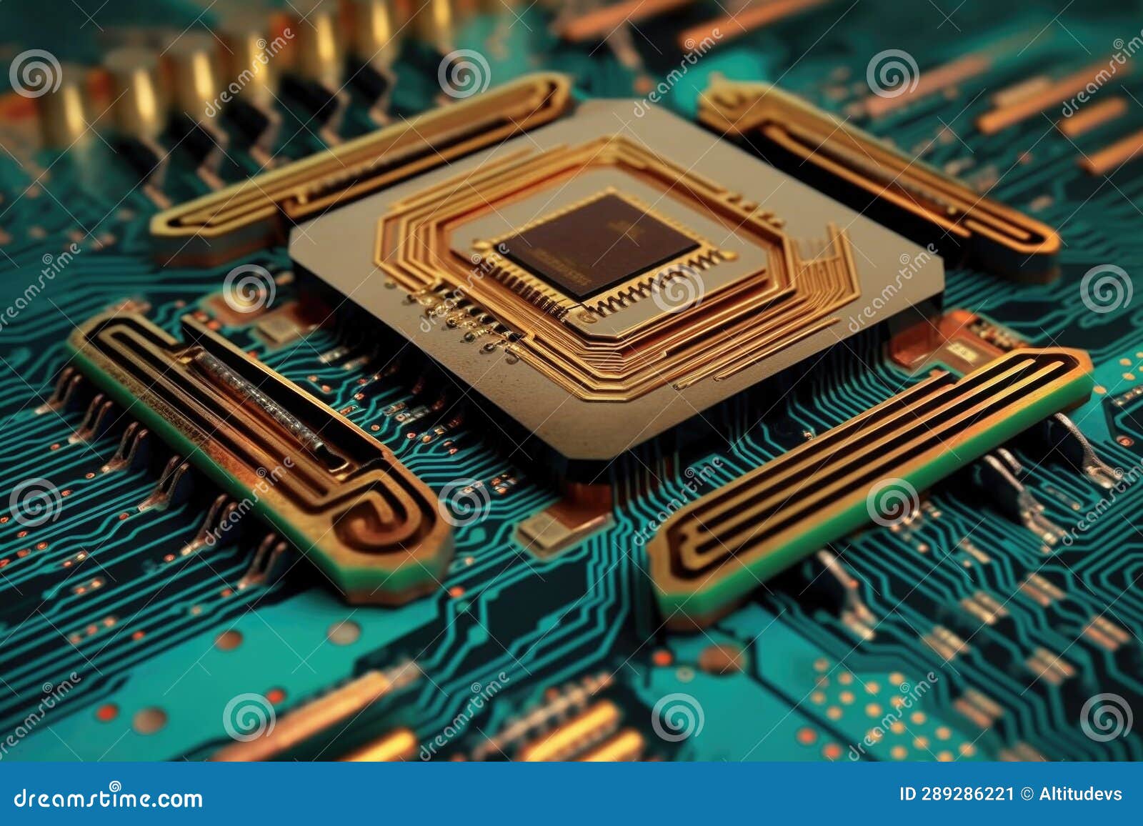 Close-up of a Ram Chip with Visible Circuits Stock Image - Image of ...
