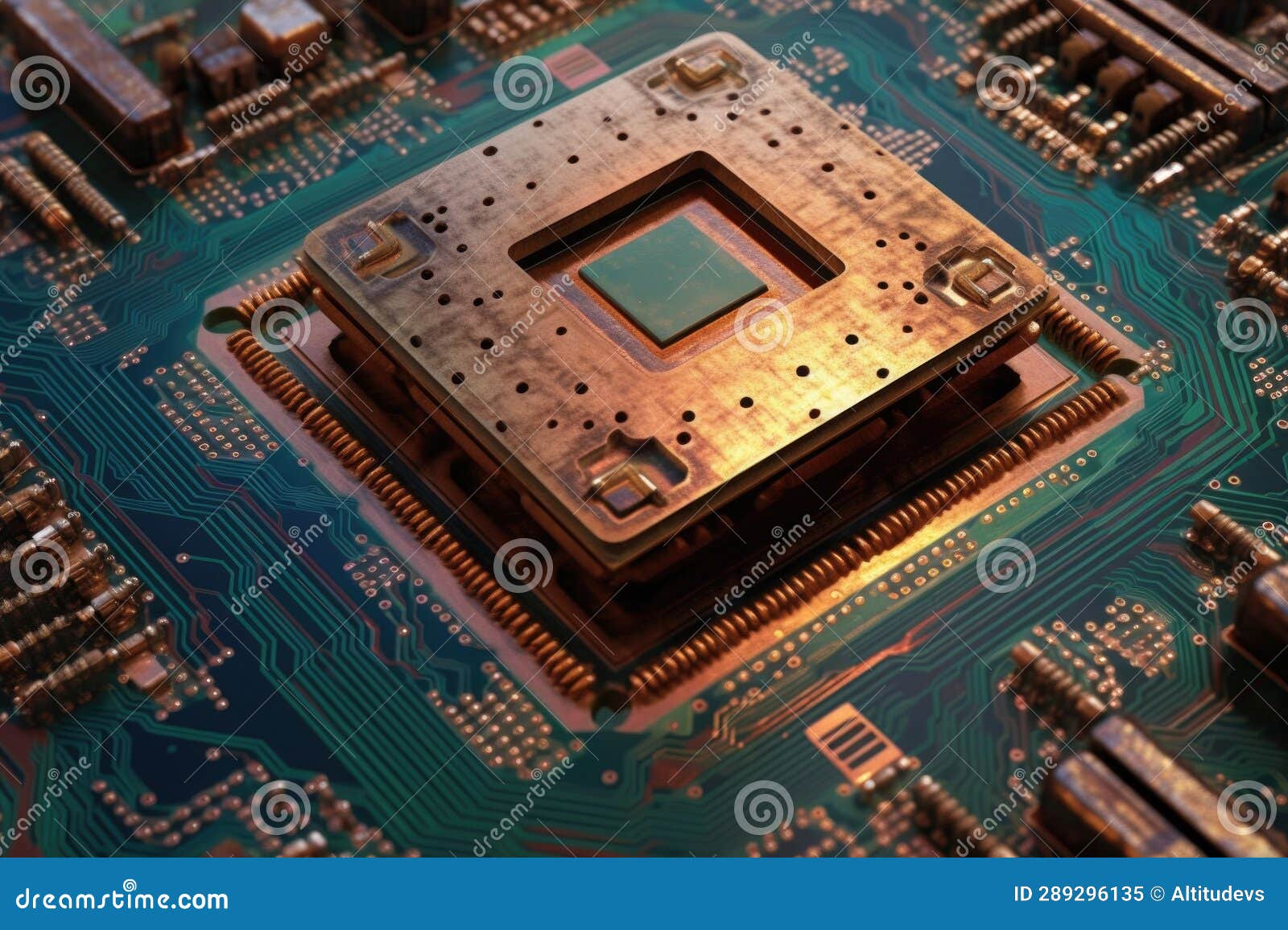 Close-up of a Ram Chip with Visible Circuits Stock Image - Image of ...