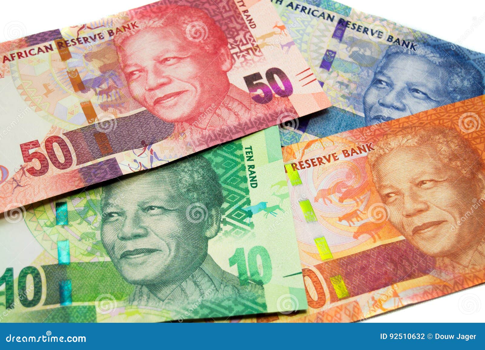 Close-up Rand Notes stock photo. Image of paper, africa - 92510632