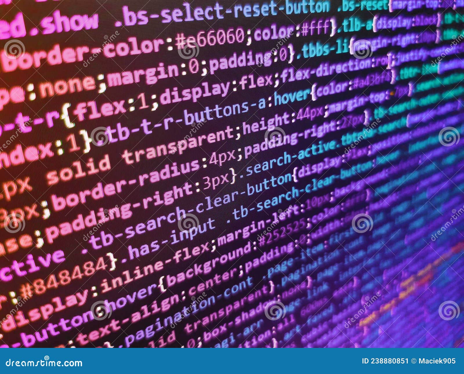 Close Up Of Random Computer Code Comprised Of Numbers And Letters