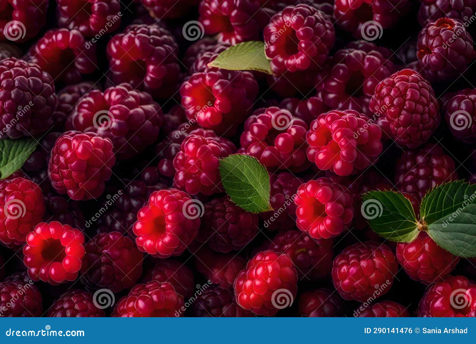 Close-up of raspberries stock illustration. Illustration of fruit ...