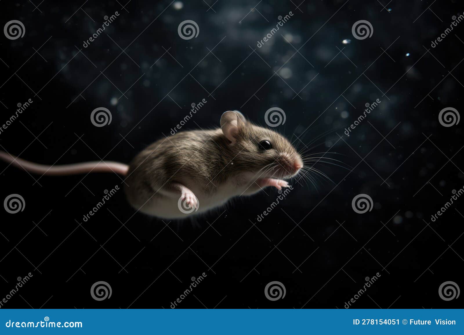 Close Up of Rat in Space with Stars in Sky, Created Using Generative Ai ...