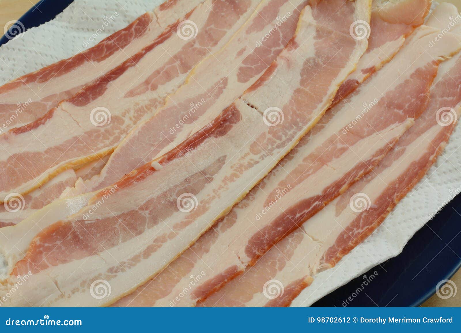 Close Up of Raw Bacon Strips Stock Photo - Image of breakfast, strips ...
