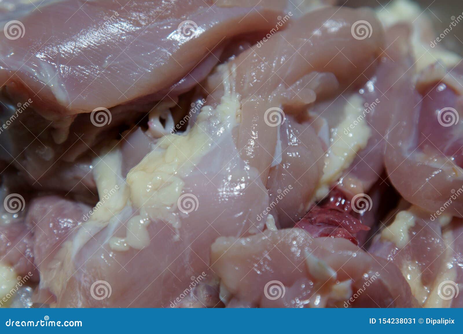 Close Up of Raw Chicken Thighs with Fat Stock Image - Image of lunch ...