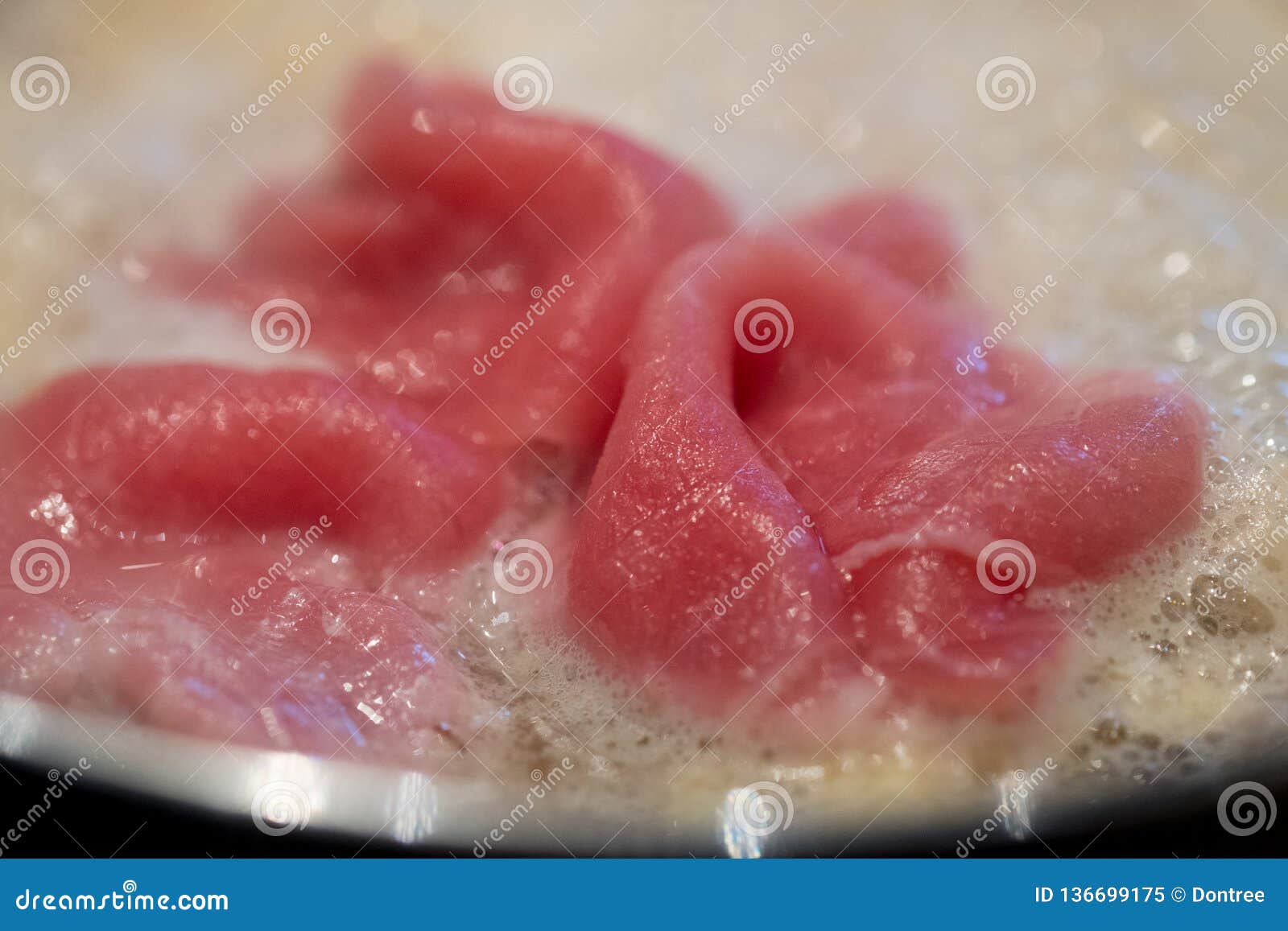 Close Up of Raw Fresh Slice Pork Pot Stock Image - Image of background ...