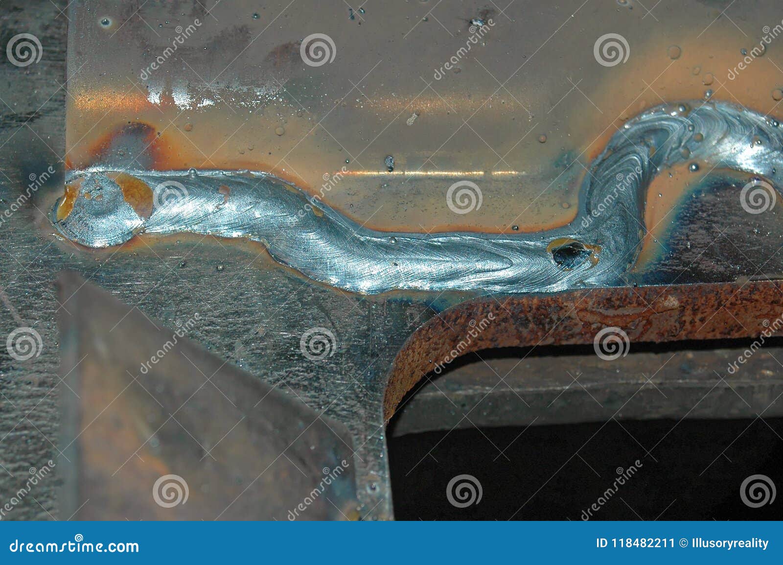Close Up of Raw Nonlinear Welding Joint Stock Image - Image of ...